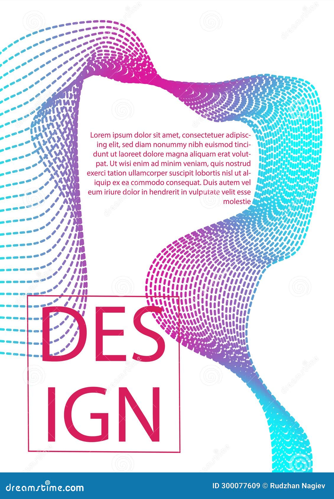 Linear Gradient Waves Poster Vector Stock Vector - Illustration of ...