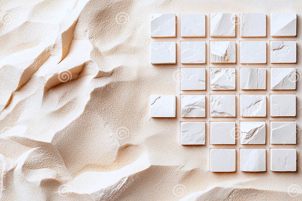 Linear Grid on a Sandy Background, Combining Minimalist Style with ...