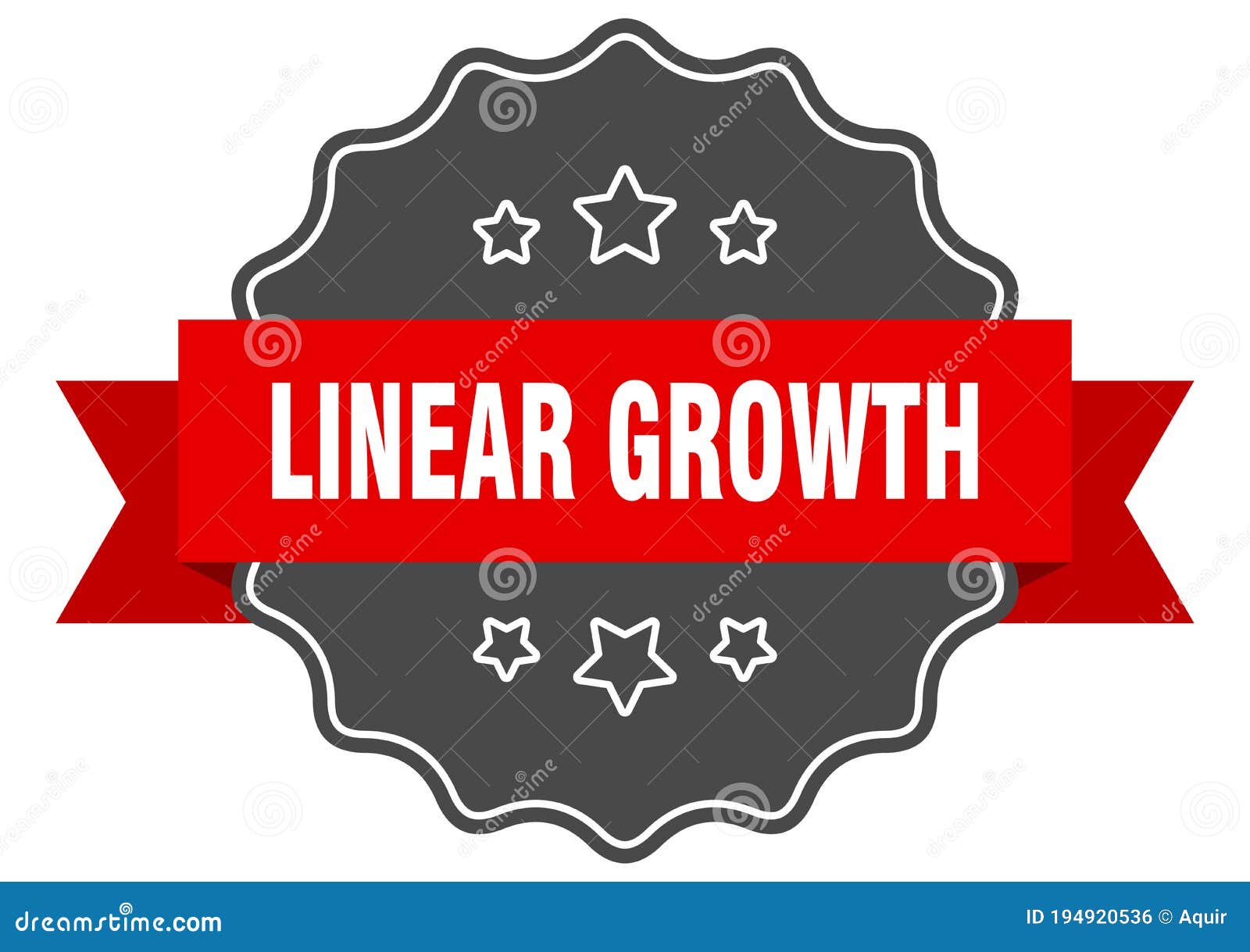 Linear Growth Label. Linear Growth Isolated Seal. Sticker. Sign Stock ...