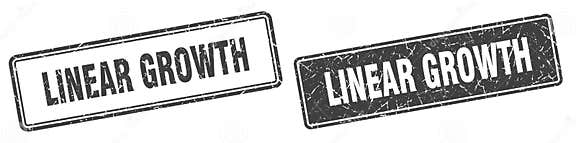 Linear Growth Stamp Set. Linear Growth Square Grunge Sign Stock Vector ...