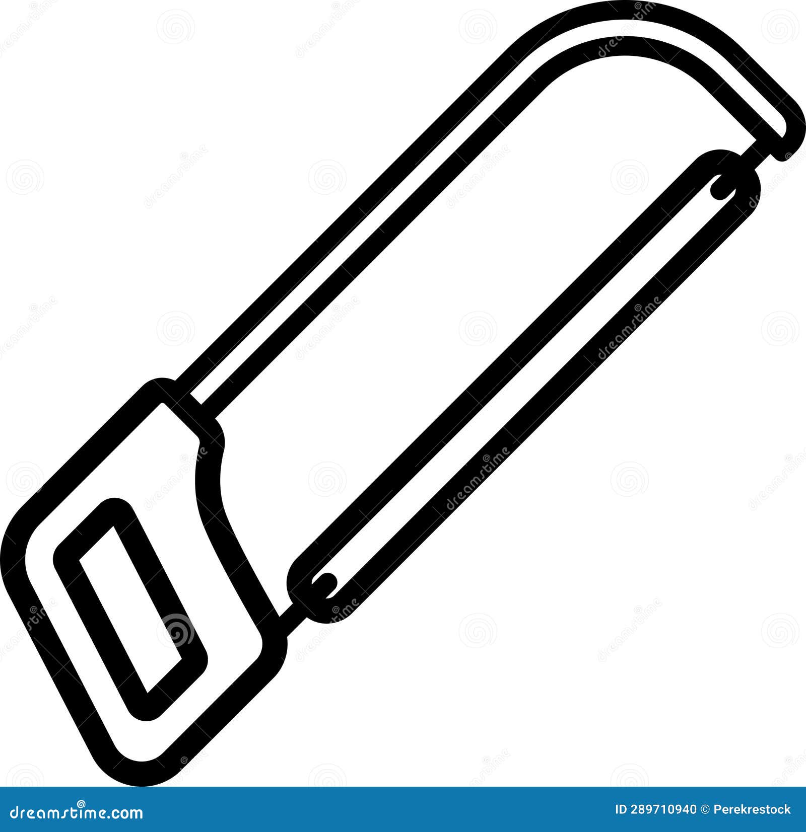 Linear Hacksaw Icon As an Editable Outline for Your Design Stock Illustration - Illustration of ...