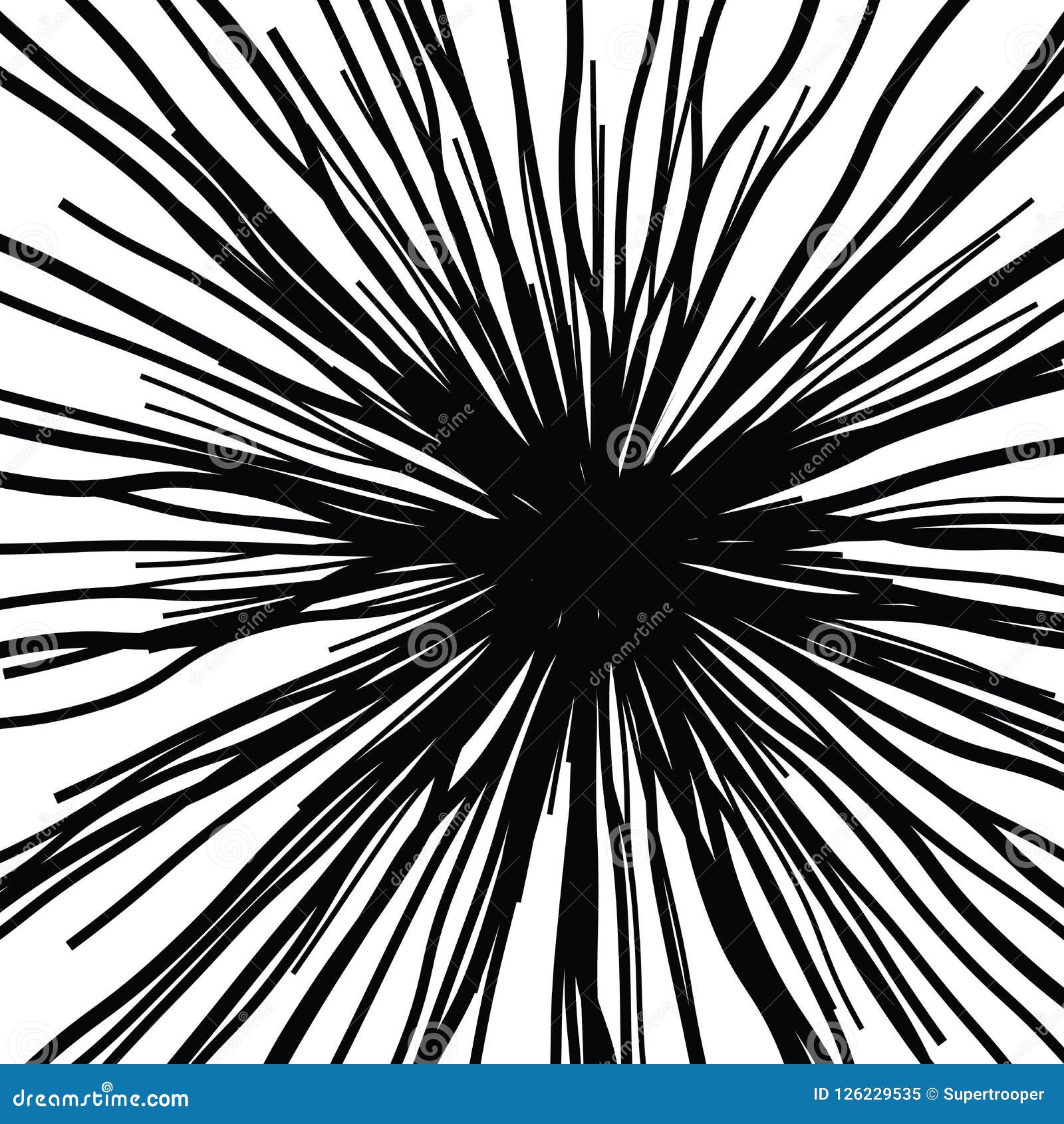 Linear Hand Drawing Curved Light Rays Stock Vector - Illustration of ...