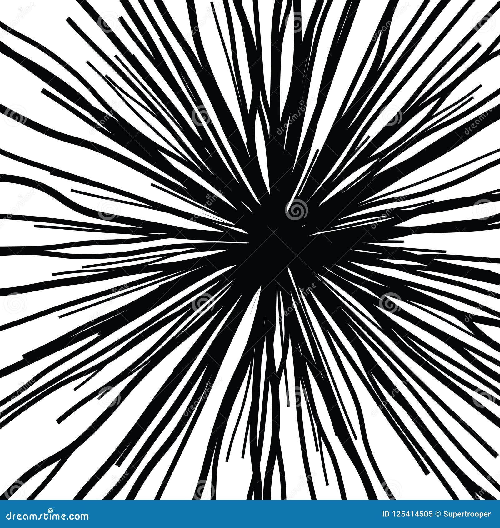 Linear Hand Drawing Curved Light Rays Stock Vector - Illustration of ...