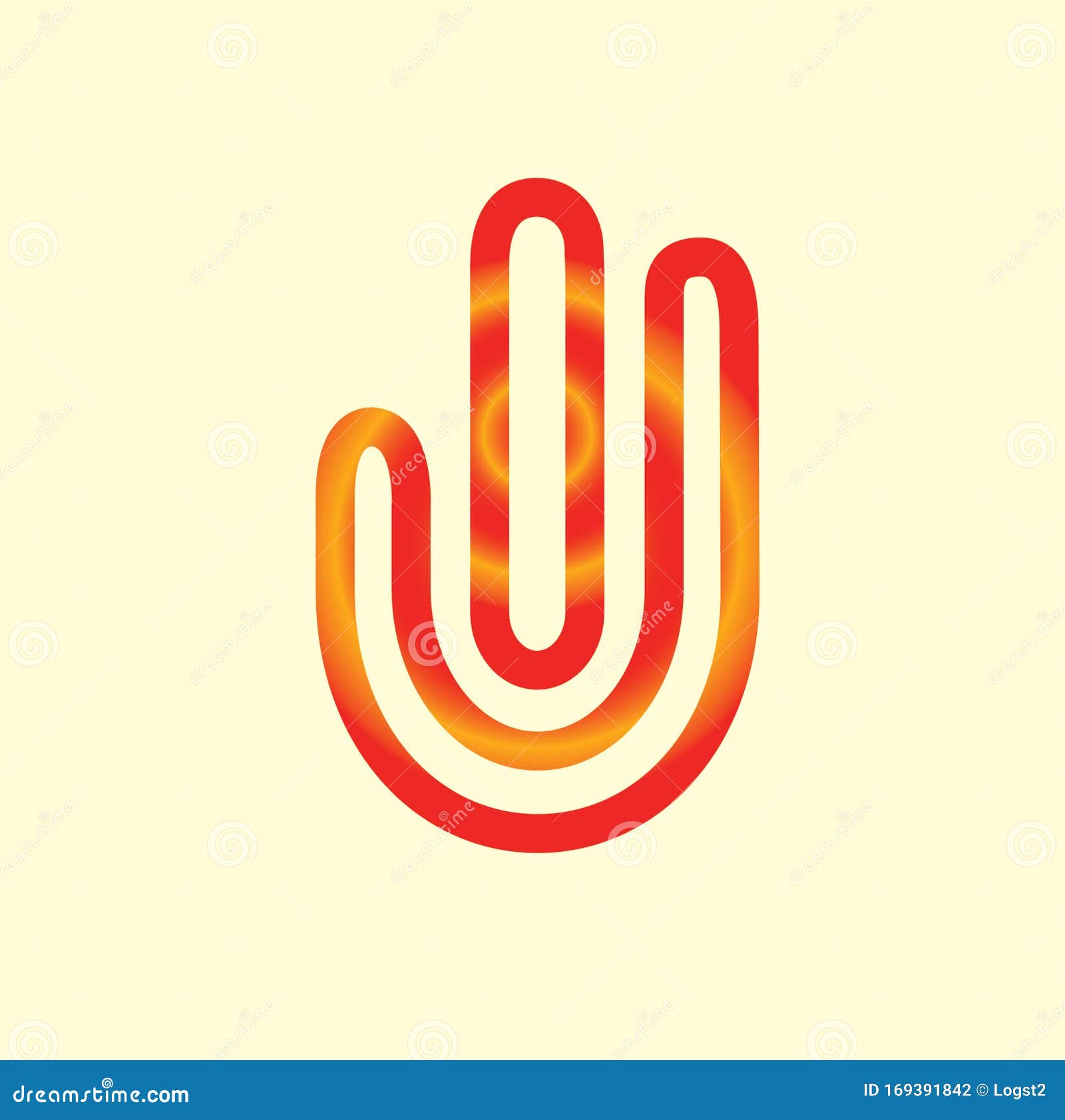 Linear Hand Vector Icon. Hand Emblem Stock Vector - Illustration of ...