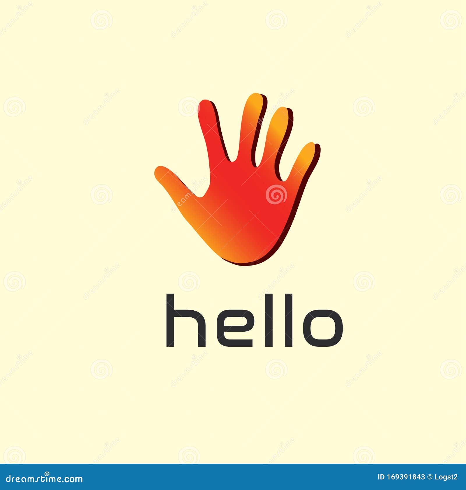 Linear Hand Vector Icon. Hand Emblem Stock Vector - Illustration of ...