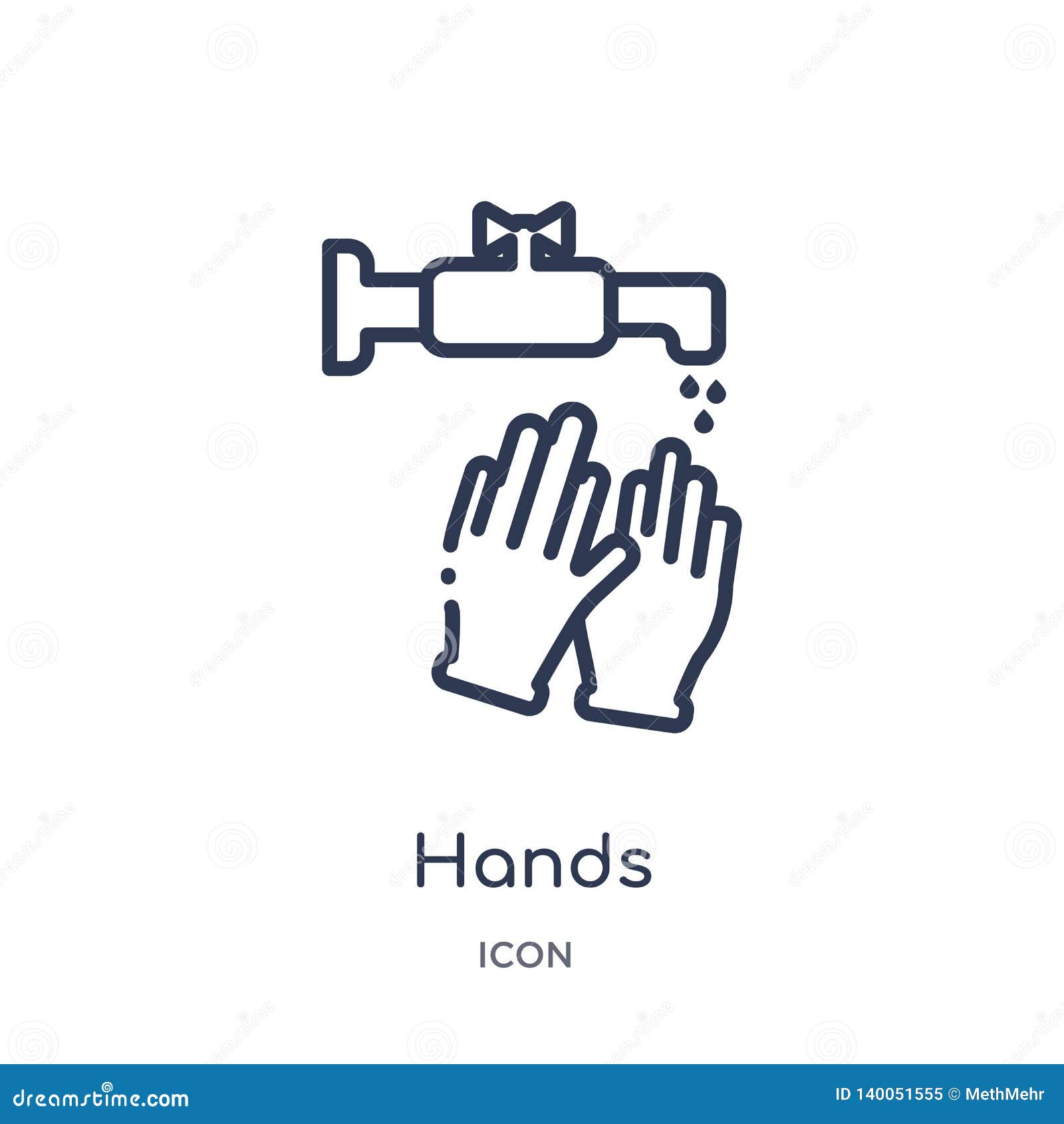 Linear Hands Icon From Cleaning Outline Collection. Thin Line Hands ...