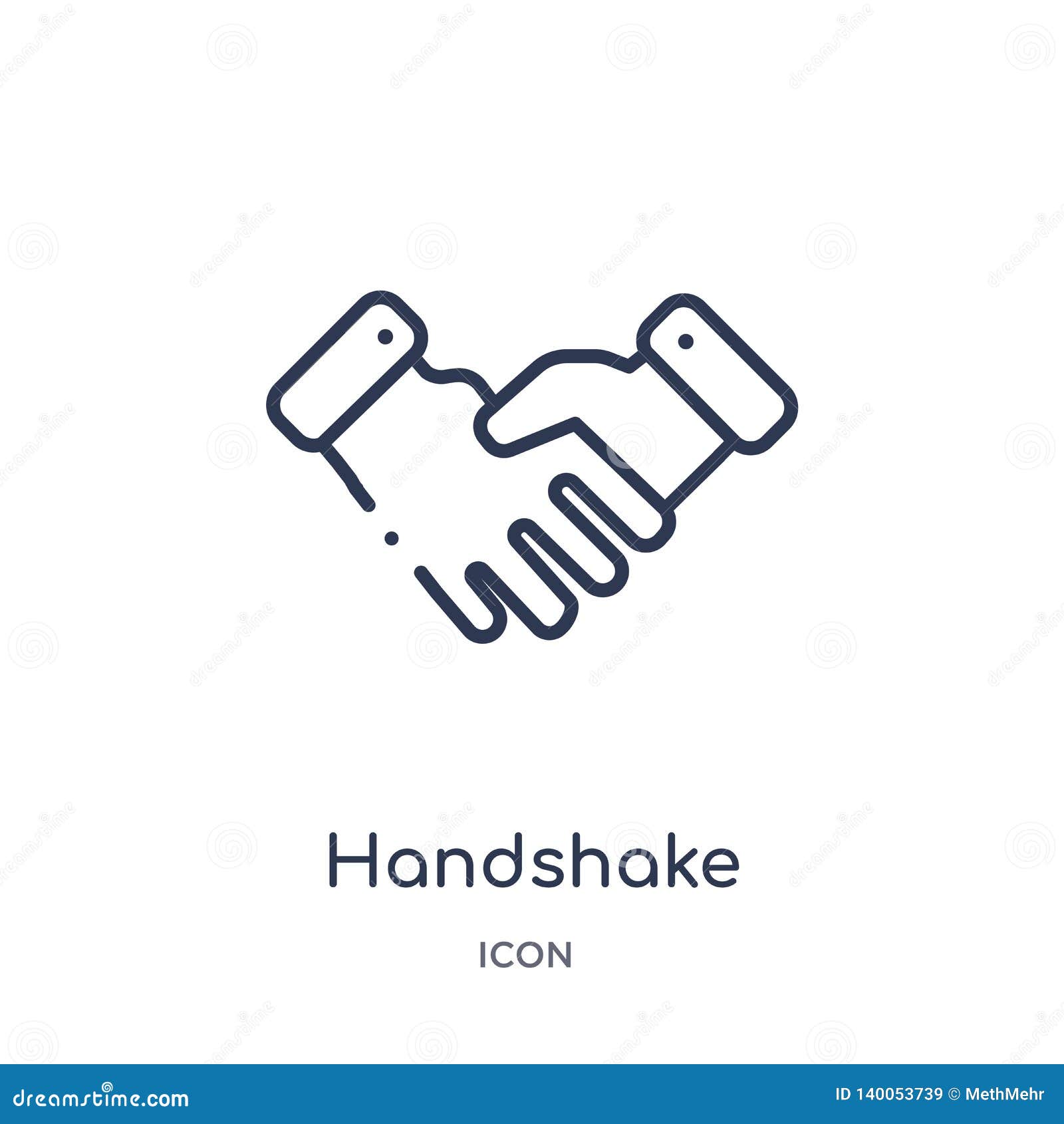 Linear Handshake Icon from Customer Service Outline Collection. Thin ...