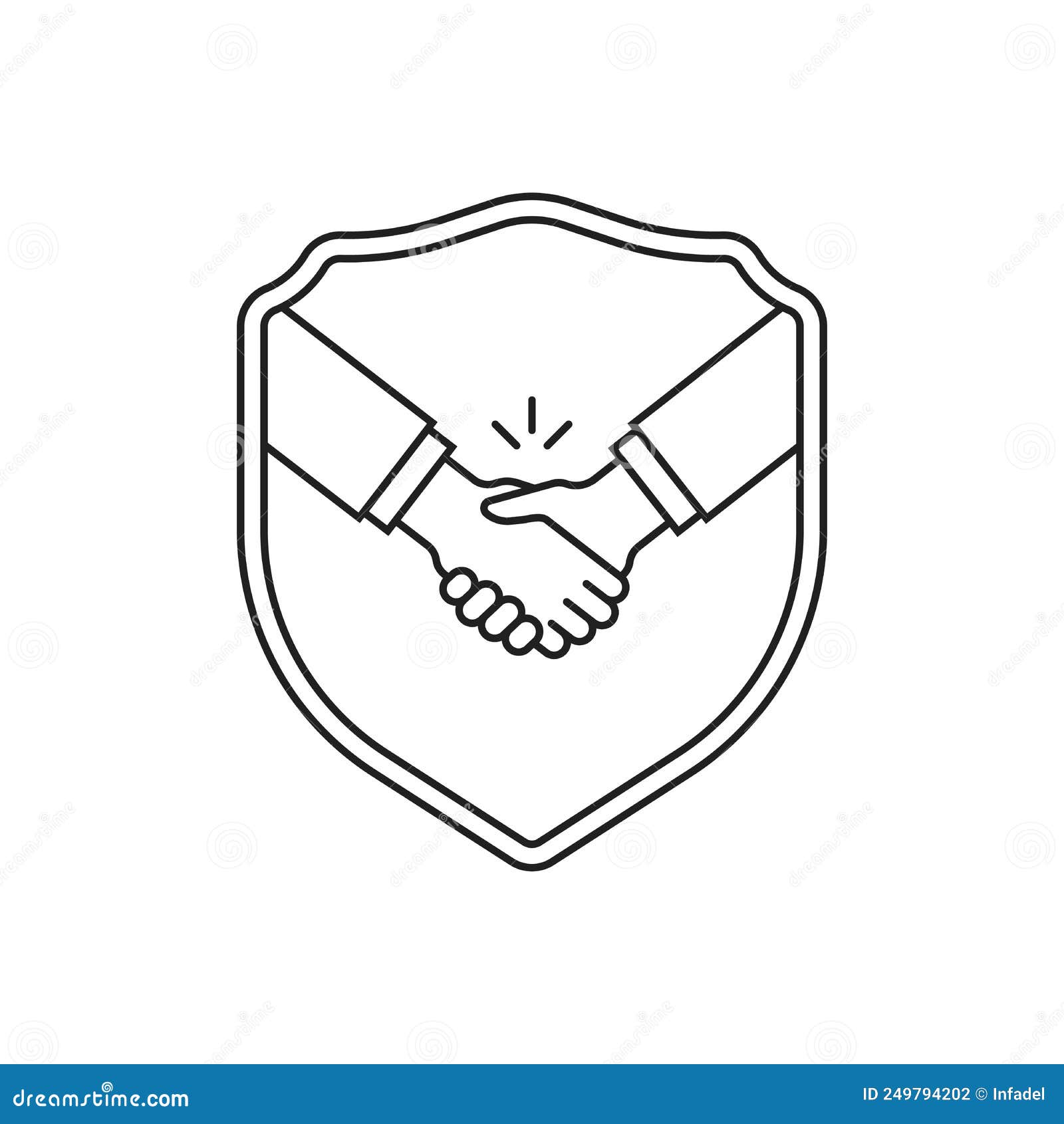Linear Handshake Icon From Customer Service Outline Collection. Thin ...