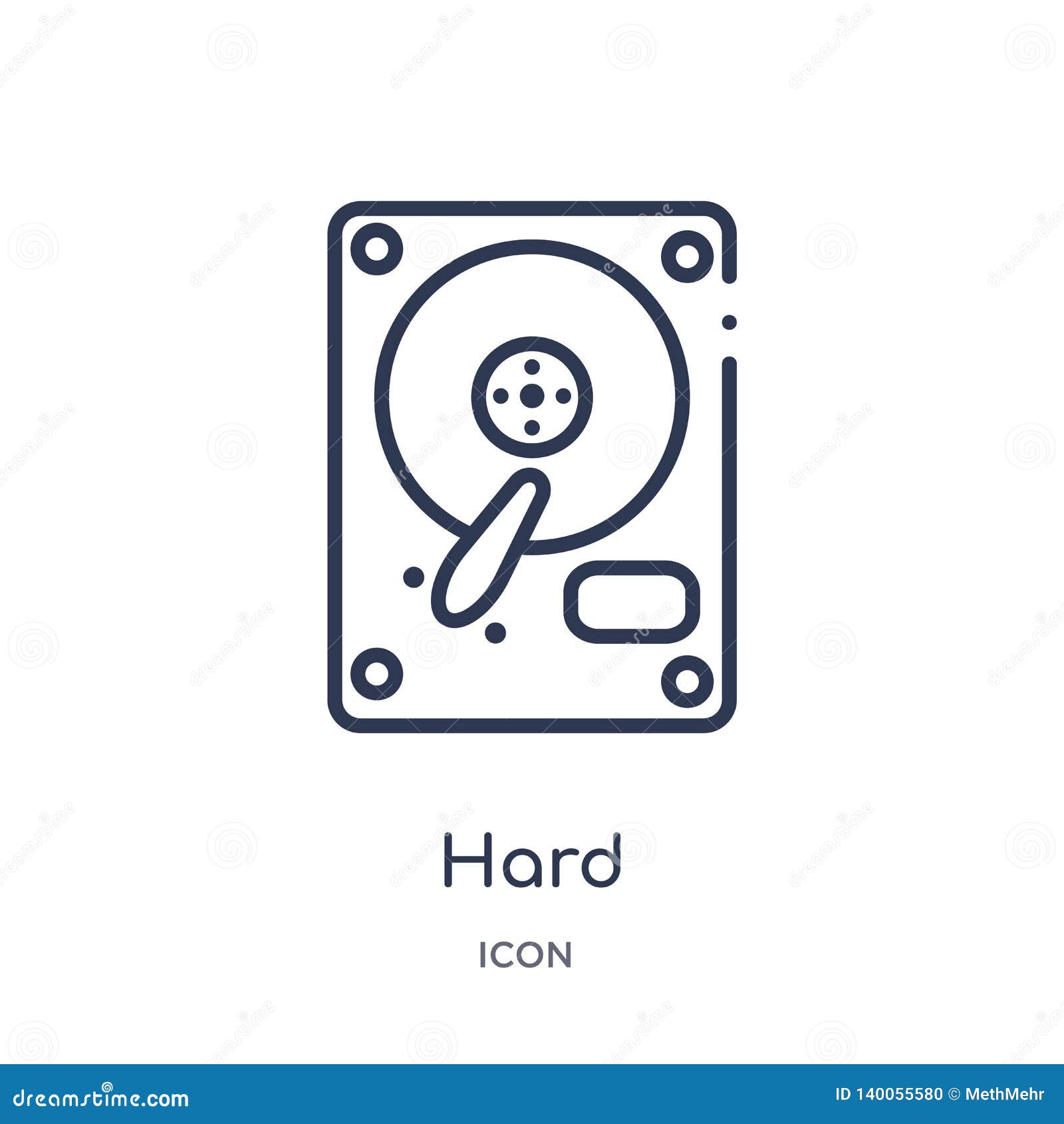 Linear Hard Icon From Electronic Devices Outline Collection. Thin Line ...