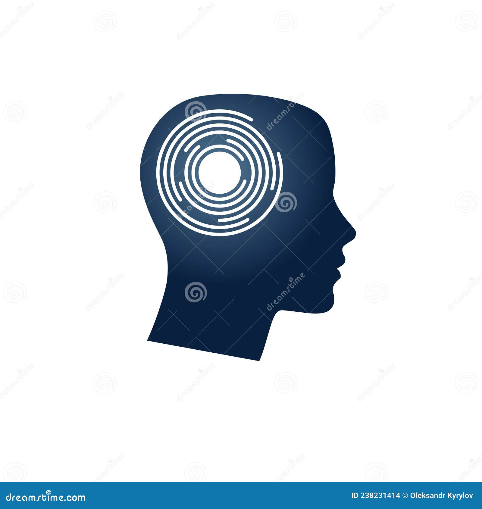 Linear Head With Confused Brain, Clew Head. Problem Solving Concept ...