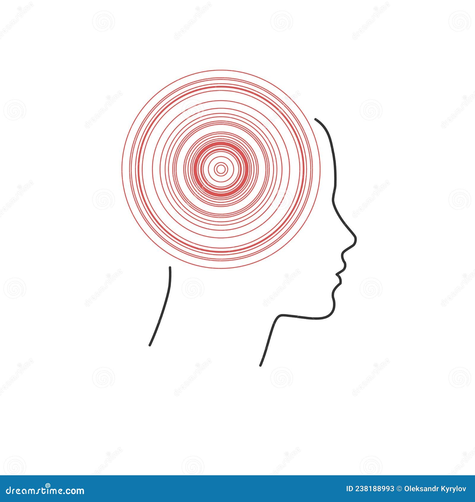Linear Head With Confused Brain, Clew Head. Problem Solving Concept ...