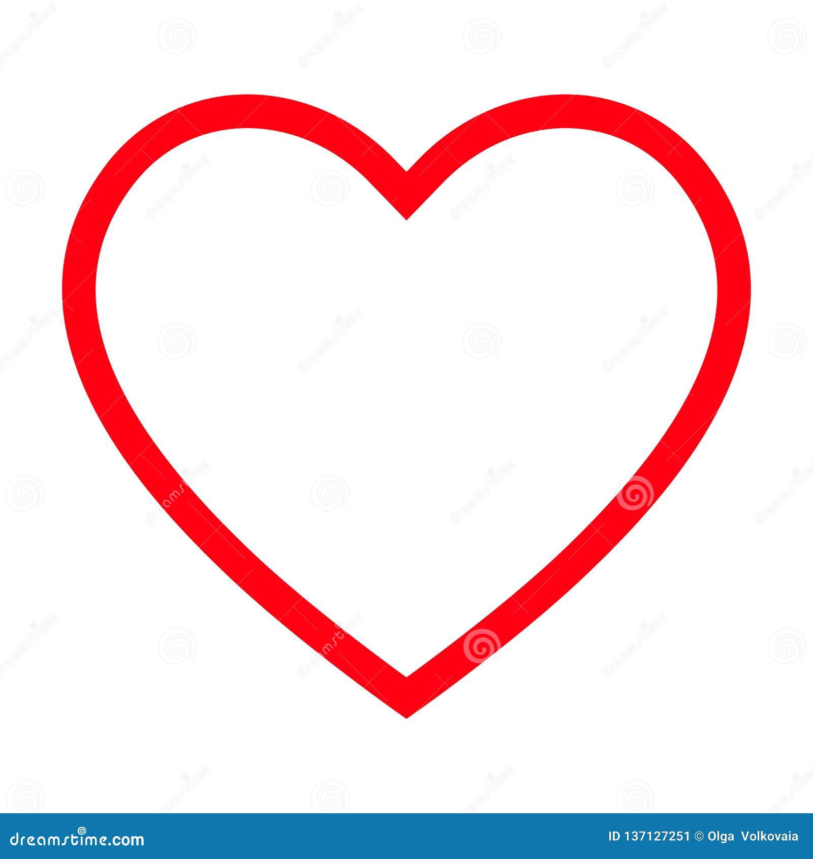 Linear Heart Icon, Outline Love Icon Stock Vector - Illustration of ...