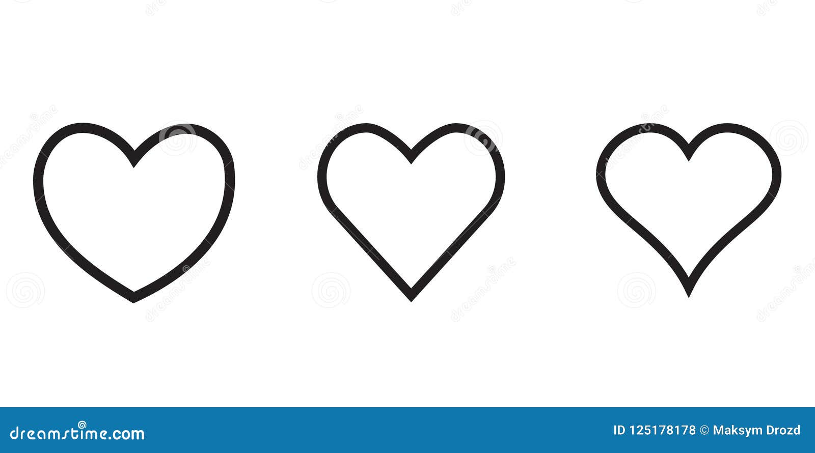 Linear Heart Icon, Outline Love Icon Stock Vector - Illustration of ...