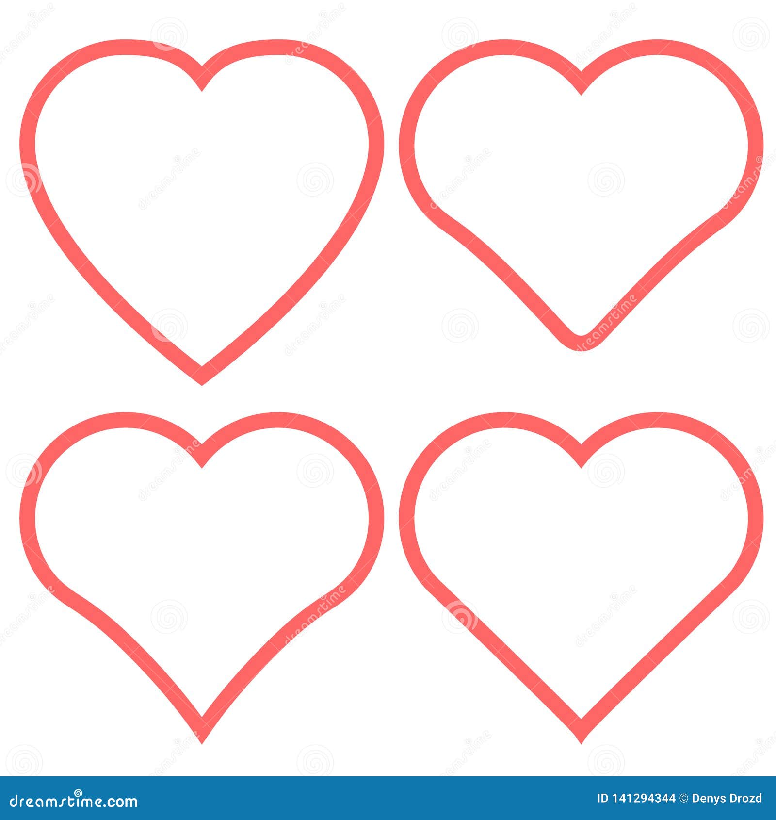 Linear Heart Icon, Vector Linear Icons. Stock Vector - Illustration of ...