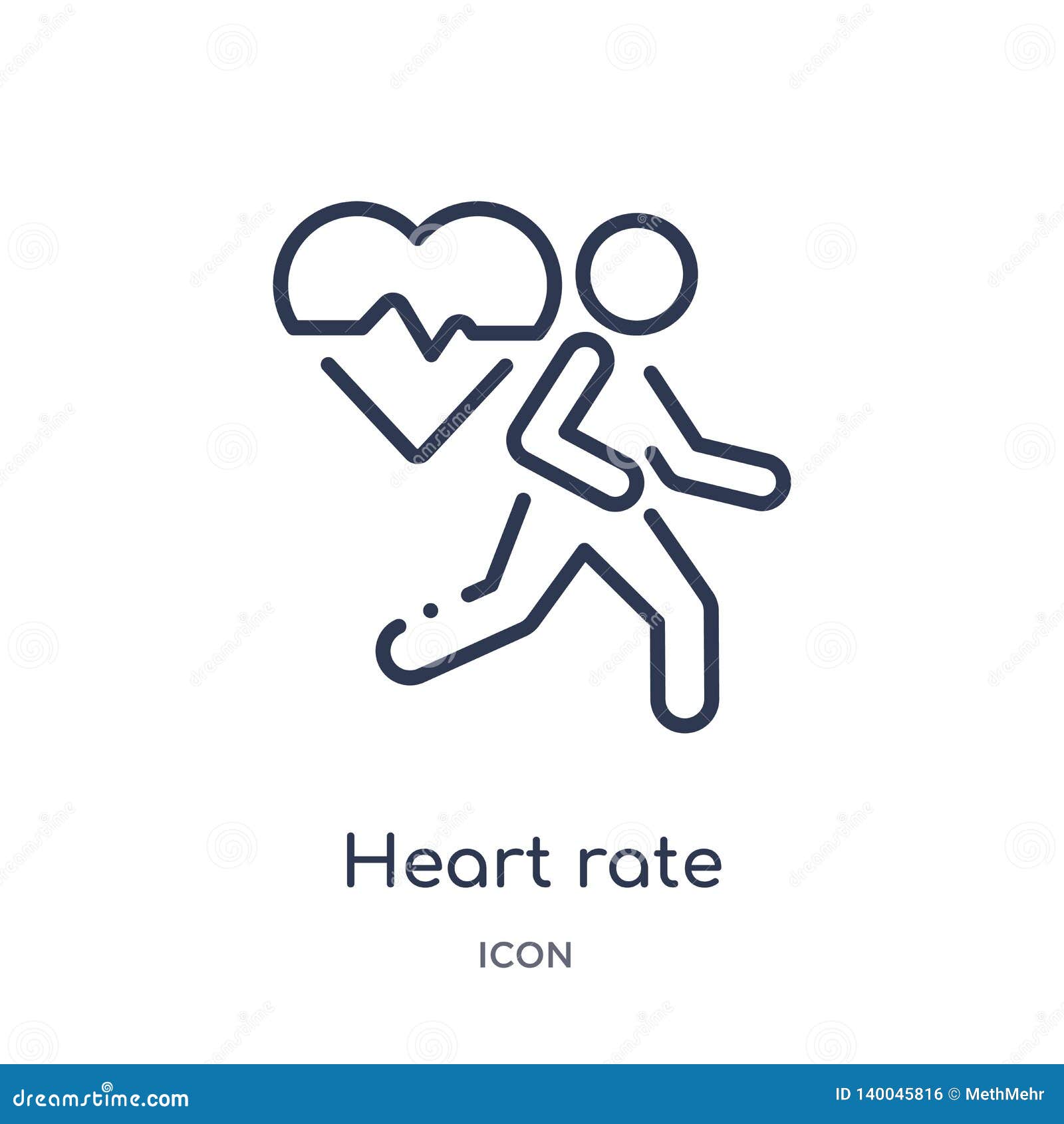 Linear Heart Rate Icon From Activity And Hobbies Outline Collection ...