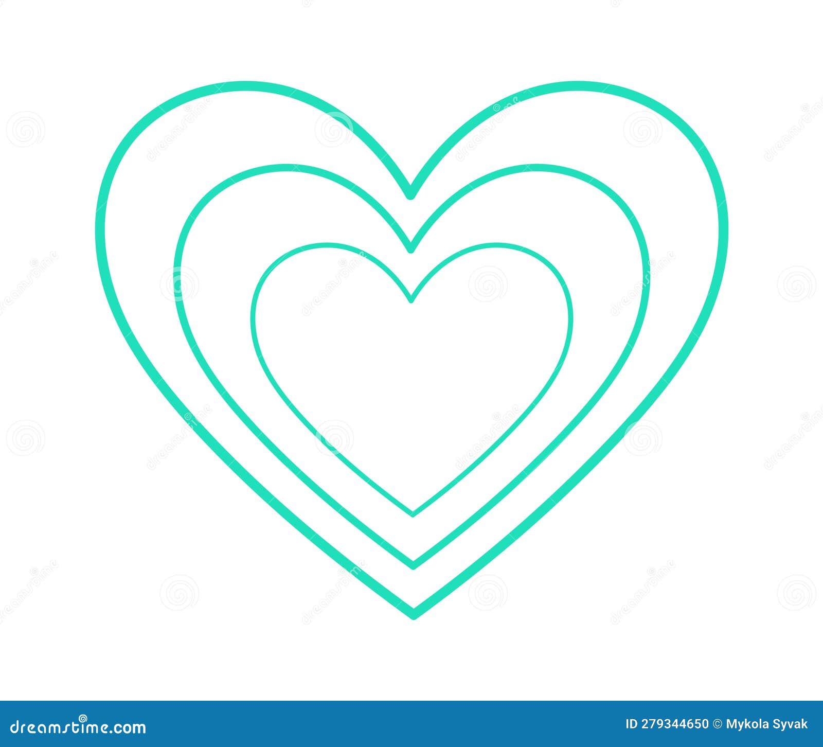 Linear Hearts Element stock vector. Illustration of concept - 279344650