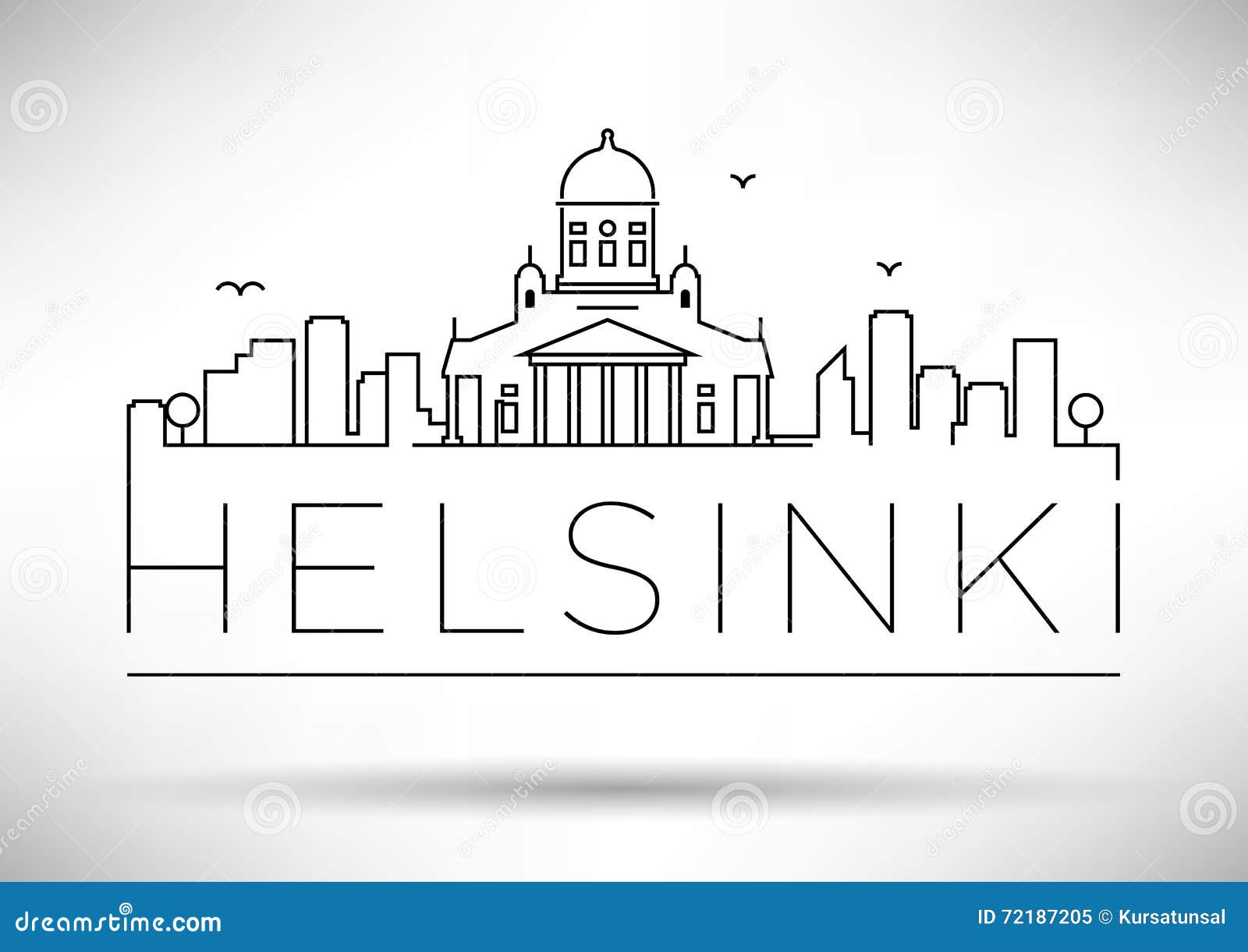 Helsinki City Map With Hand-drawn Architecture Icons Vector ...