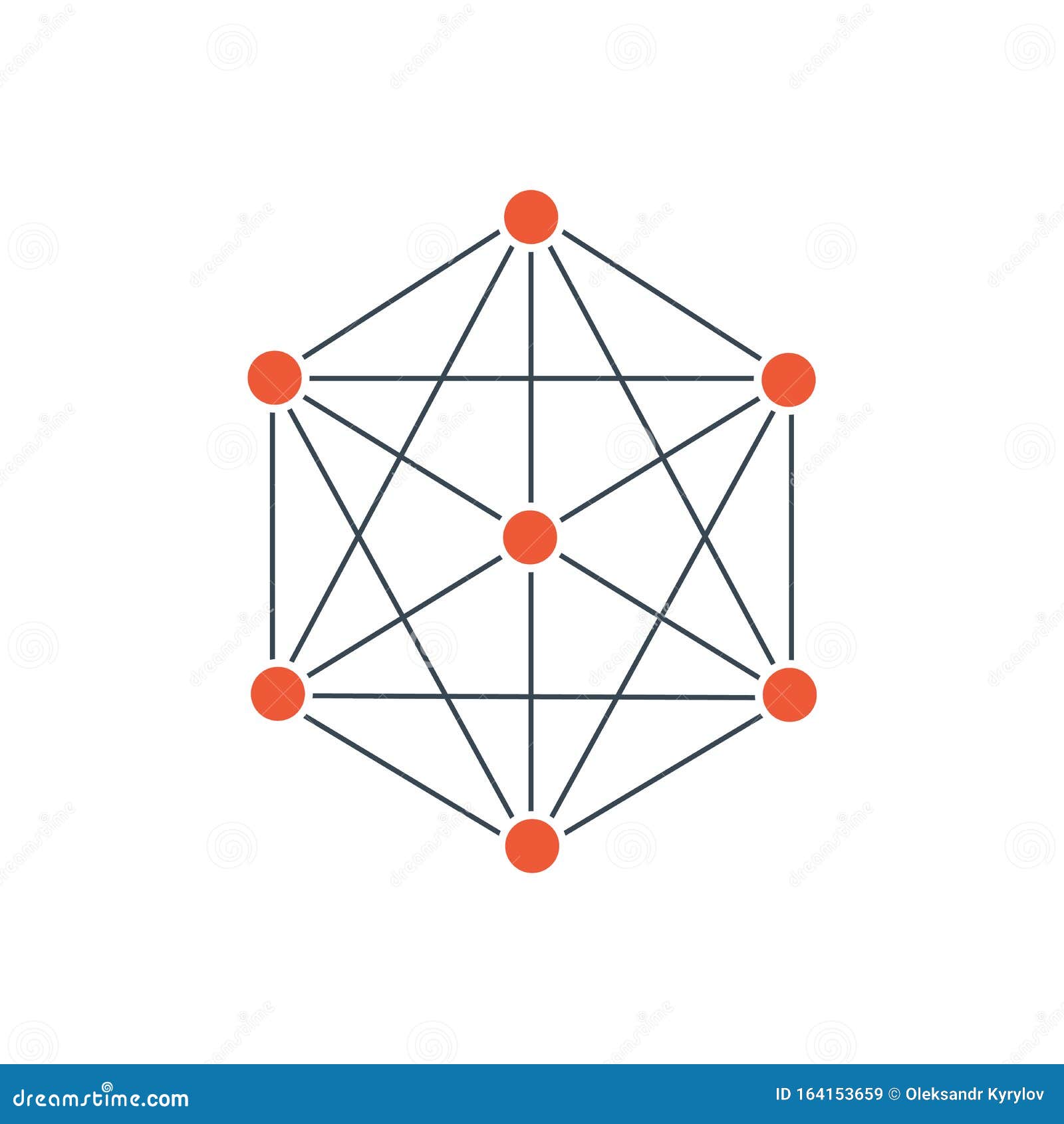 Linear Hexagon Geometric Shape, Molecular Structure. Stock Vector ...