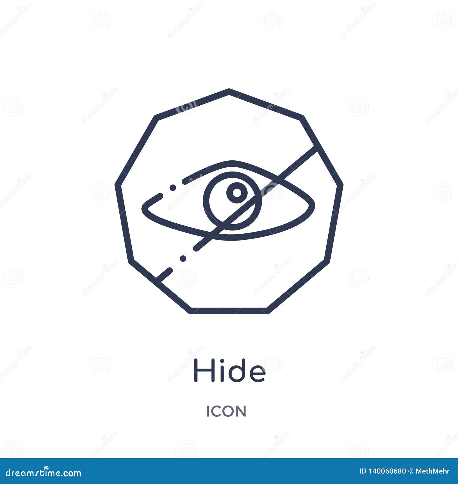 Linear Hide Icon from Interface Outline Collection. Thin Line Hide Icon ...