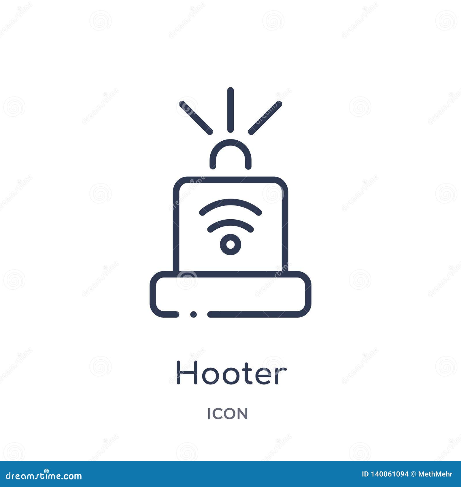 Linear Hooter Icon From Internet Security Outline Collection Thin Line
