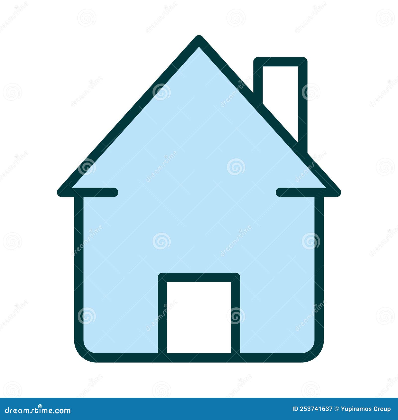 Linear house design stock vector. Illustration of home - 253741637