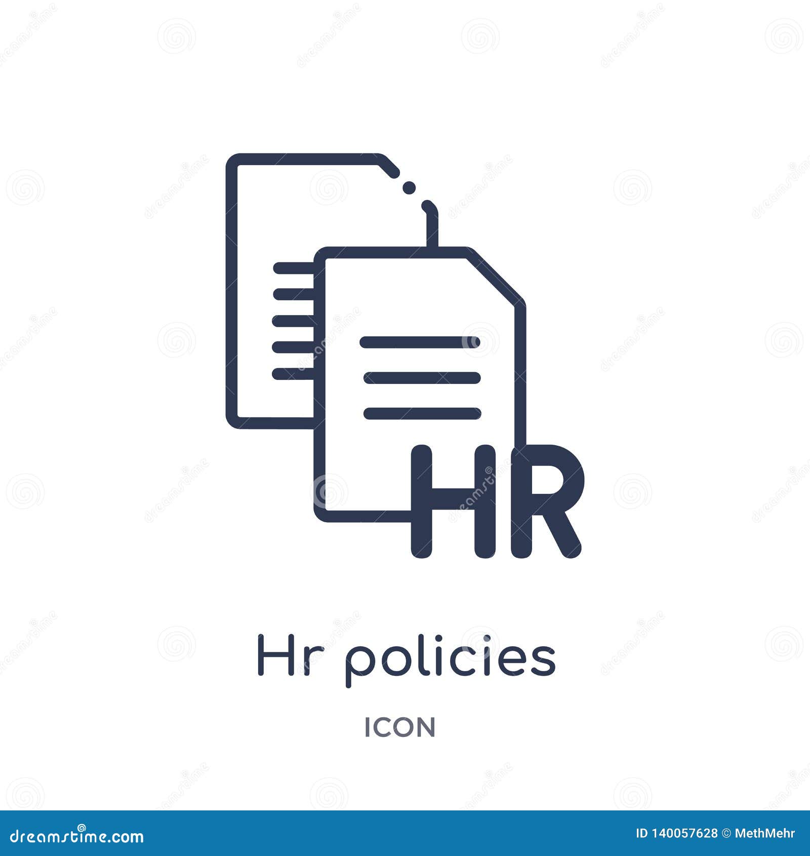Linear Hr Policies Icon From General Outline Collection Thin Line Hr