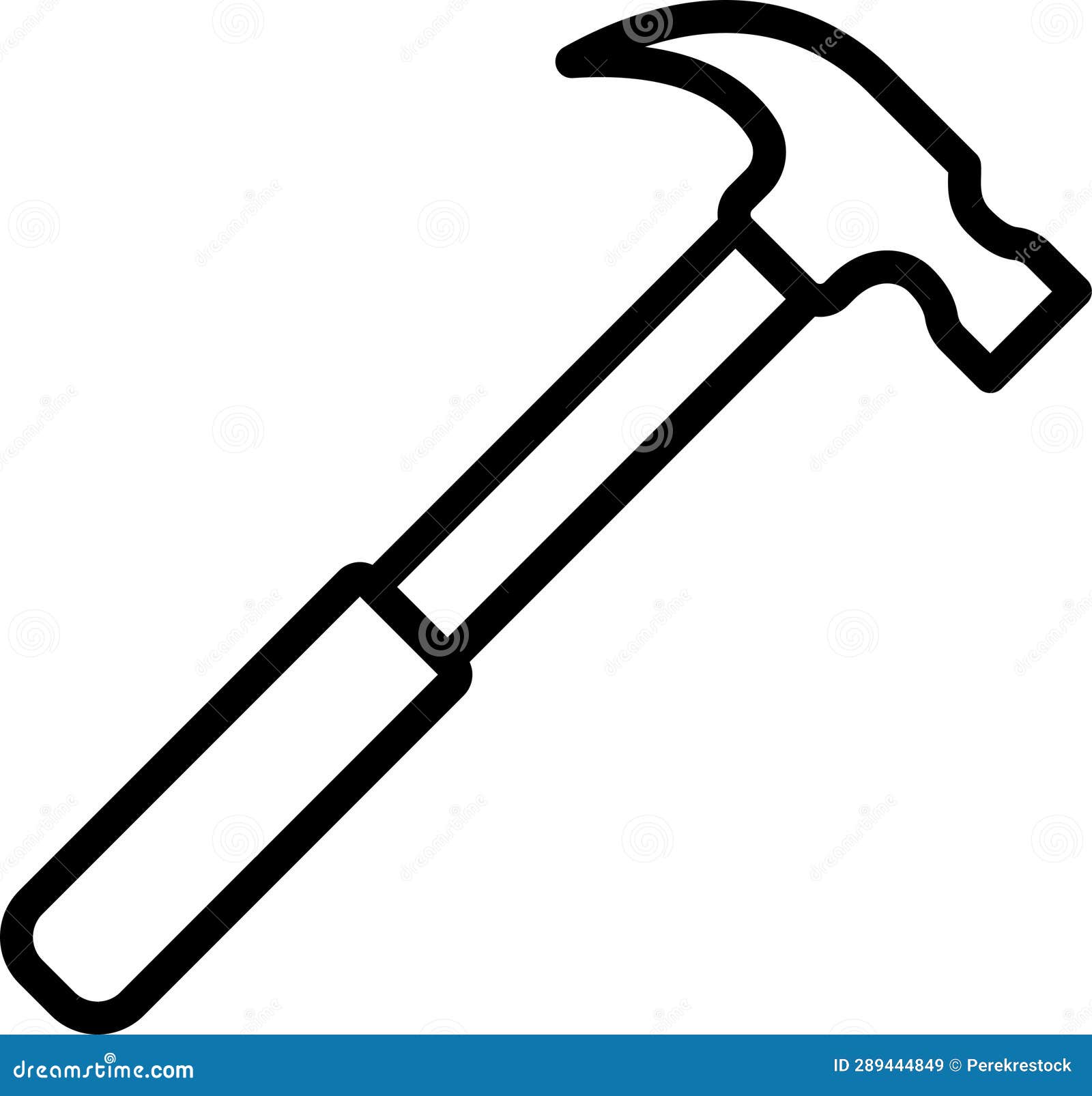 Linear Icon of Carpenter Hammer As an Editable Outline for Your Design ...