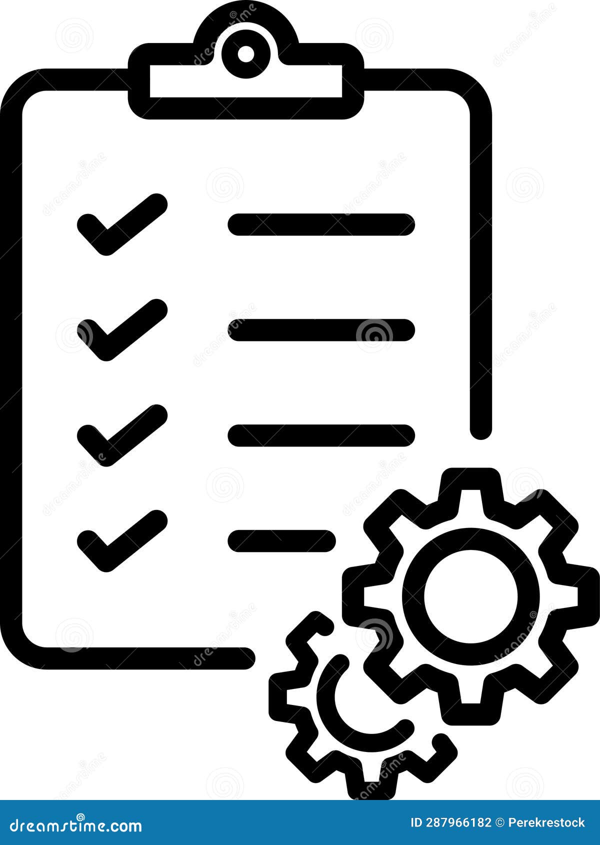 Checklist Board Icon Color Outline Vector | CartoonDealer.com #232961275