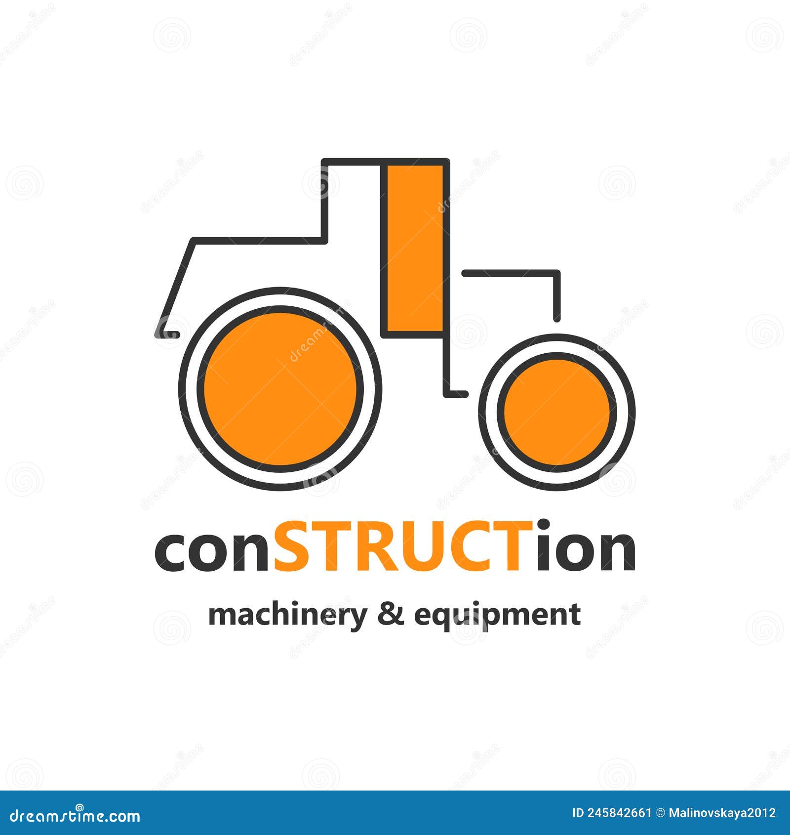 Linear Icon Construction Equipment for Roads Vector Illustration Stock ...