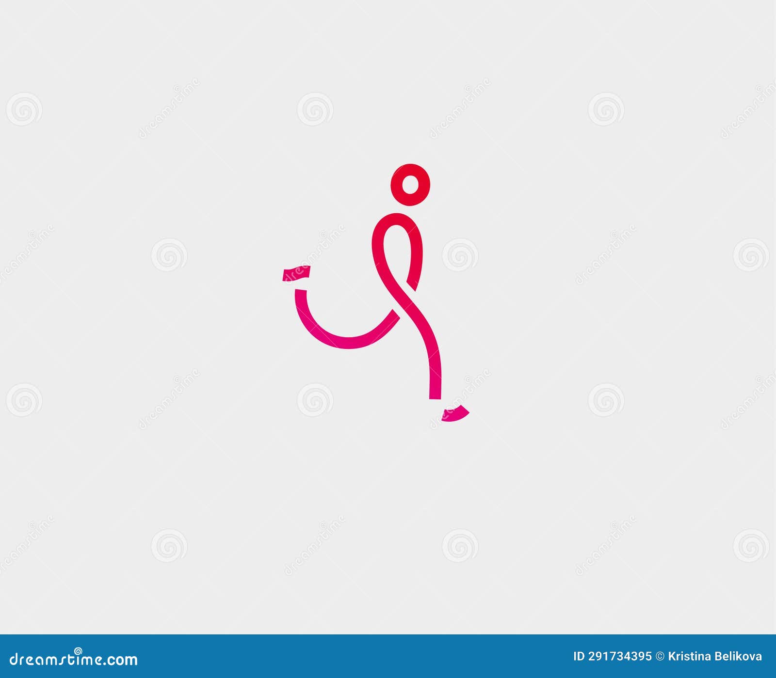 Linear Icon of Man, Movement, Walking, Running Stock Vector ...