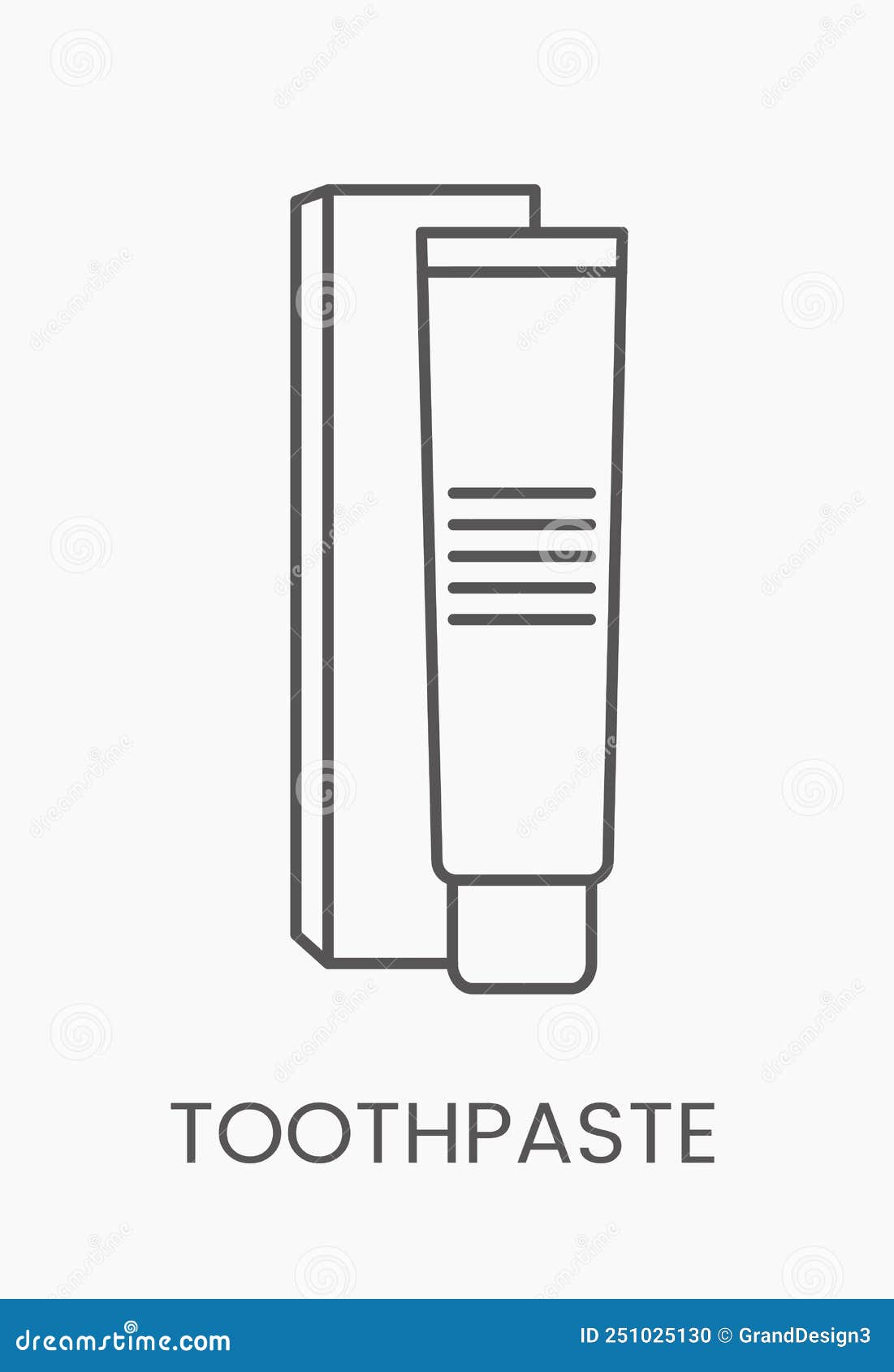 Linear Icon Toothpaste. Vector Illustration for Dental Clinic Stock ...