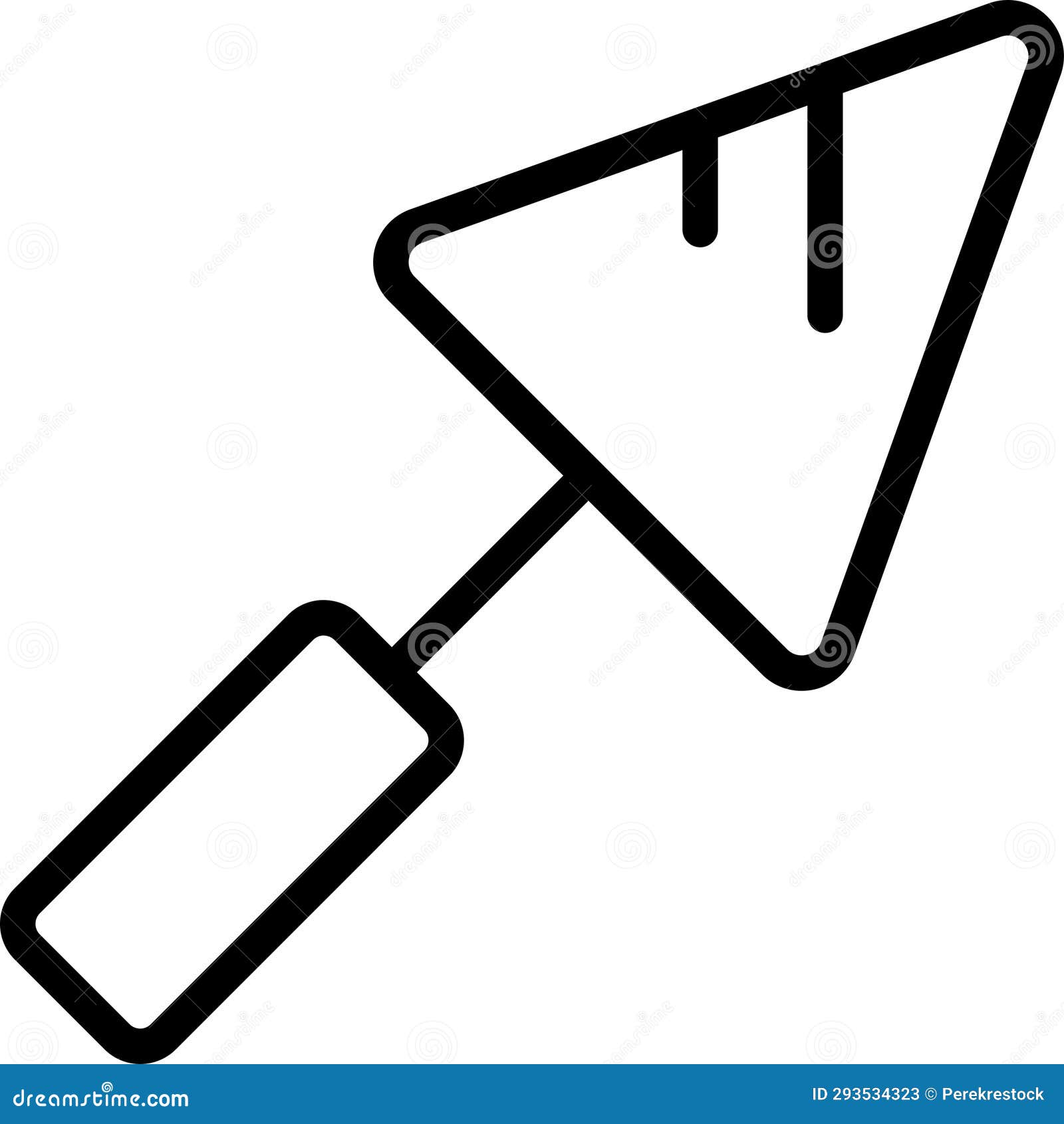 Linear Icon of Trowel, Simple Editable Outline for Web Stock Vector - Illustration of outline ...
