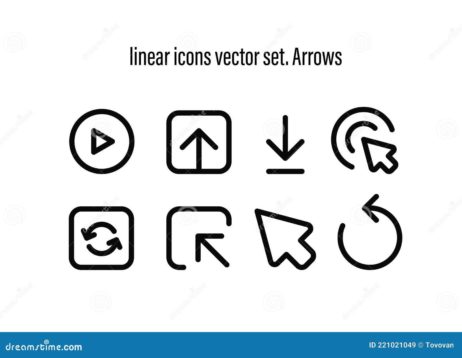 Linear icons vector set. stock vector. Illustration of linear - 221021049
