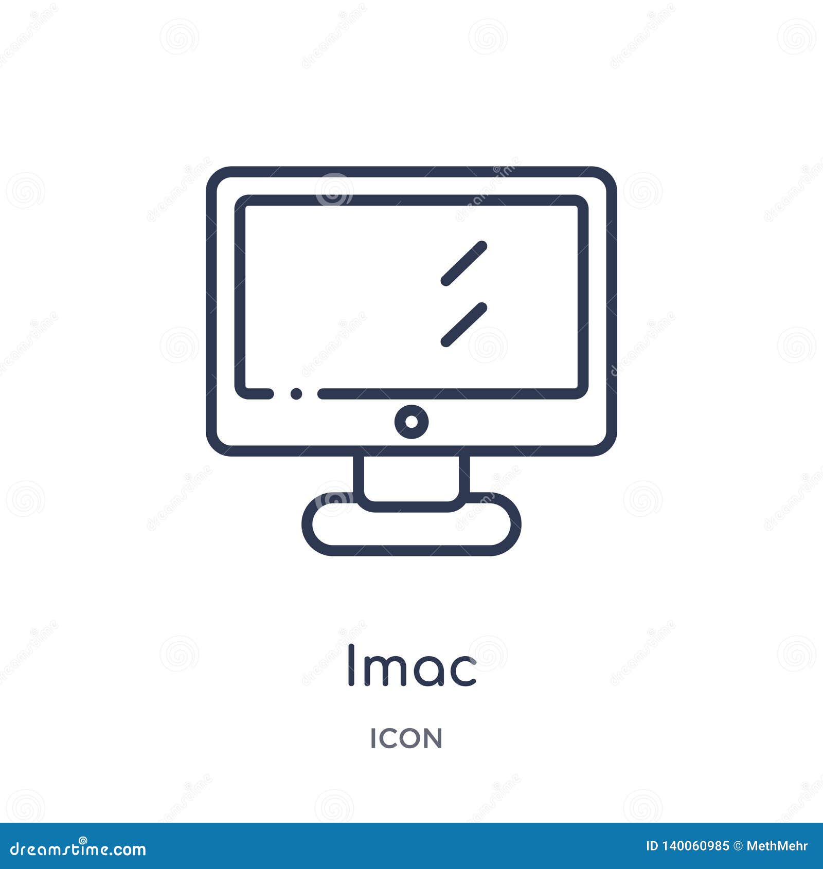 Linear Imac Icon From Internet Security Outline Collection Thin Line