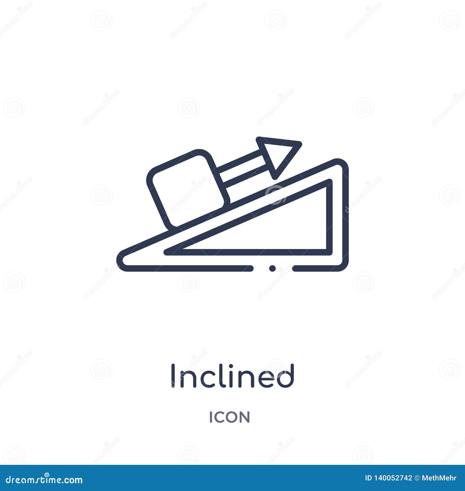 Linear Inclined Icon From Construction Outline Collection. Thin Line ...