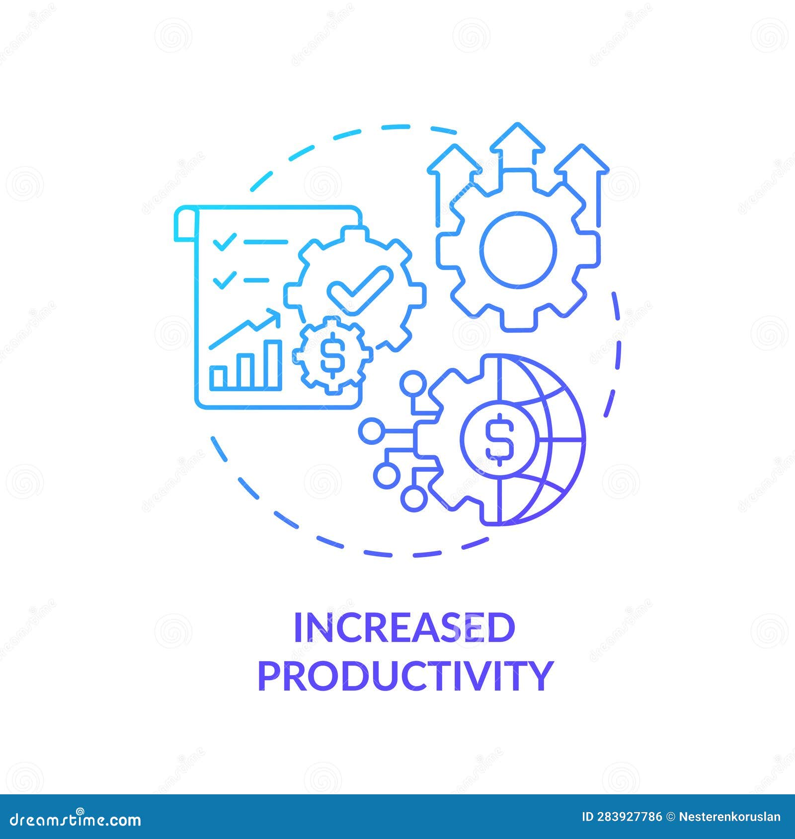 Linear Increased Productivity Icon FDI Concept Stock Vector ... Linear Increased Productivity Icon FDI Concept Stock Vector ...