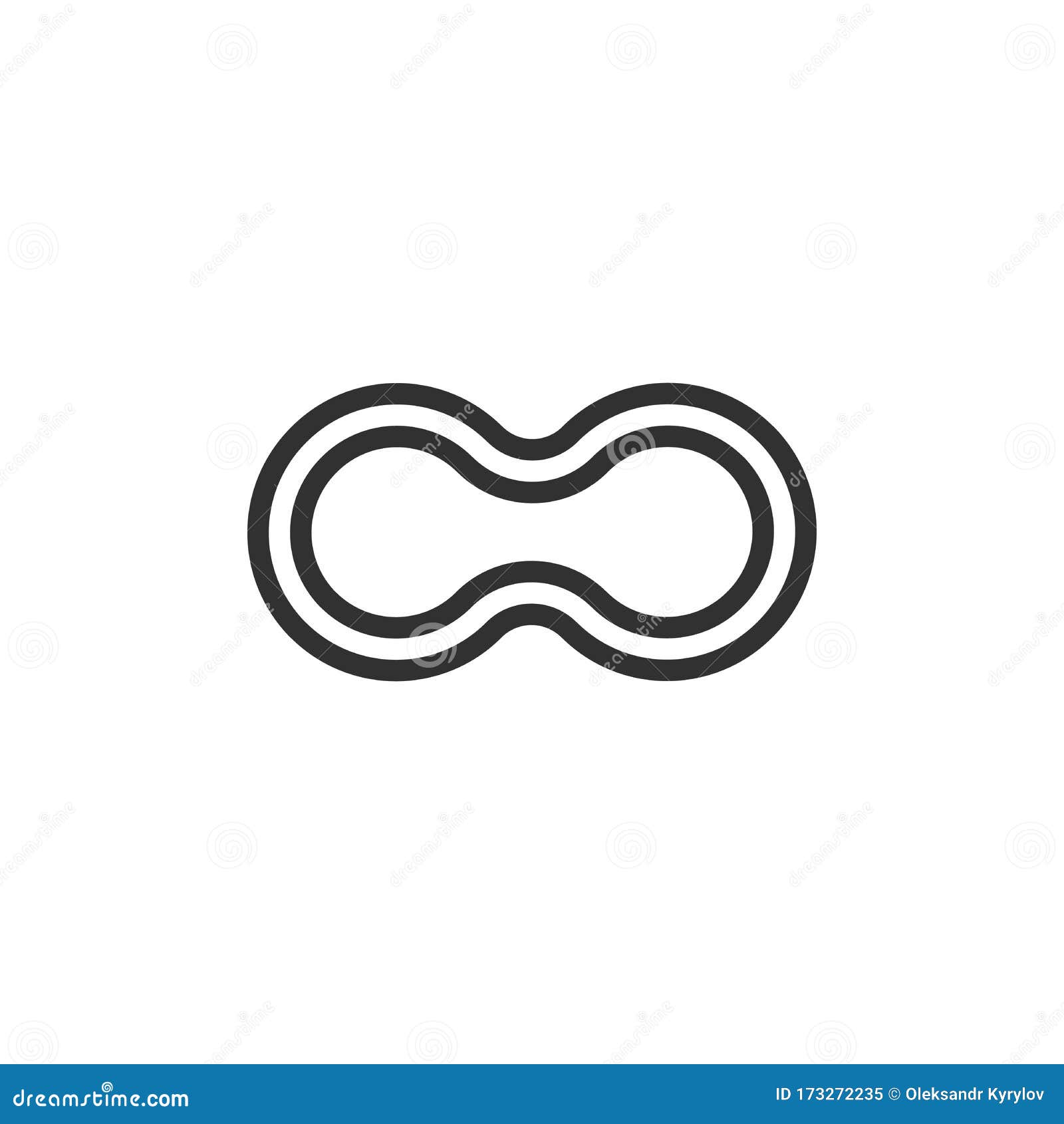 Linear Infinity Loop Symbol. Circle Icon. Flat Design. Minimal and ...