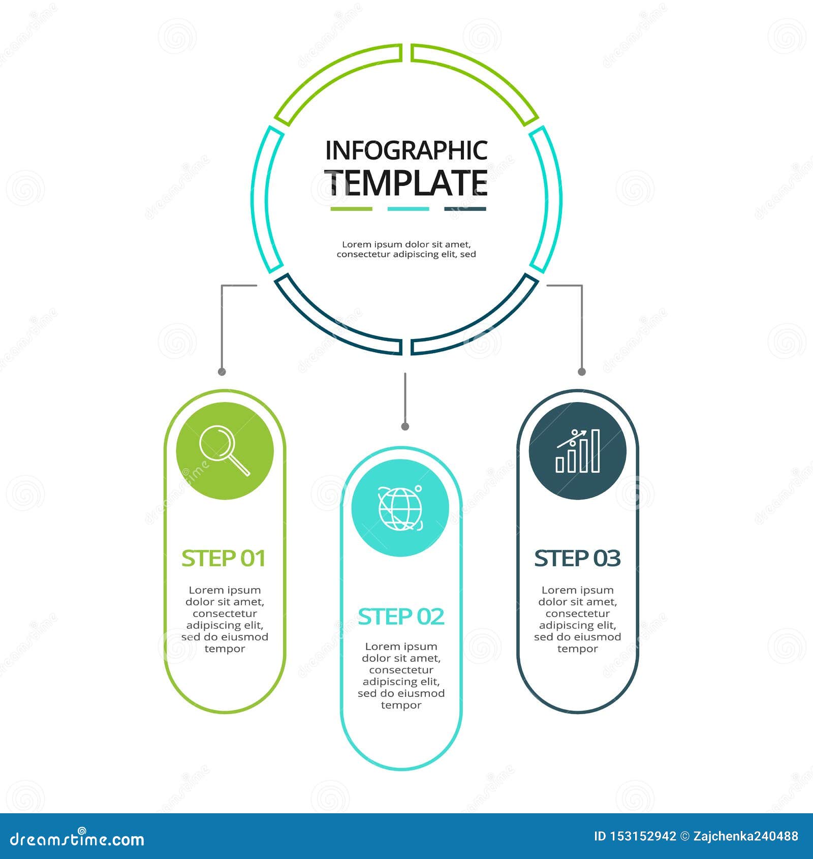Linear Infographic Design Vector and Marketing Icons for Diagram, Graph ...