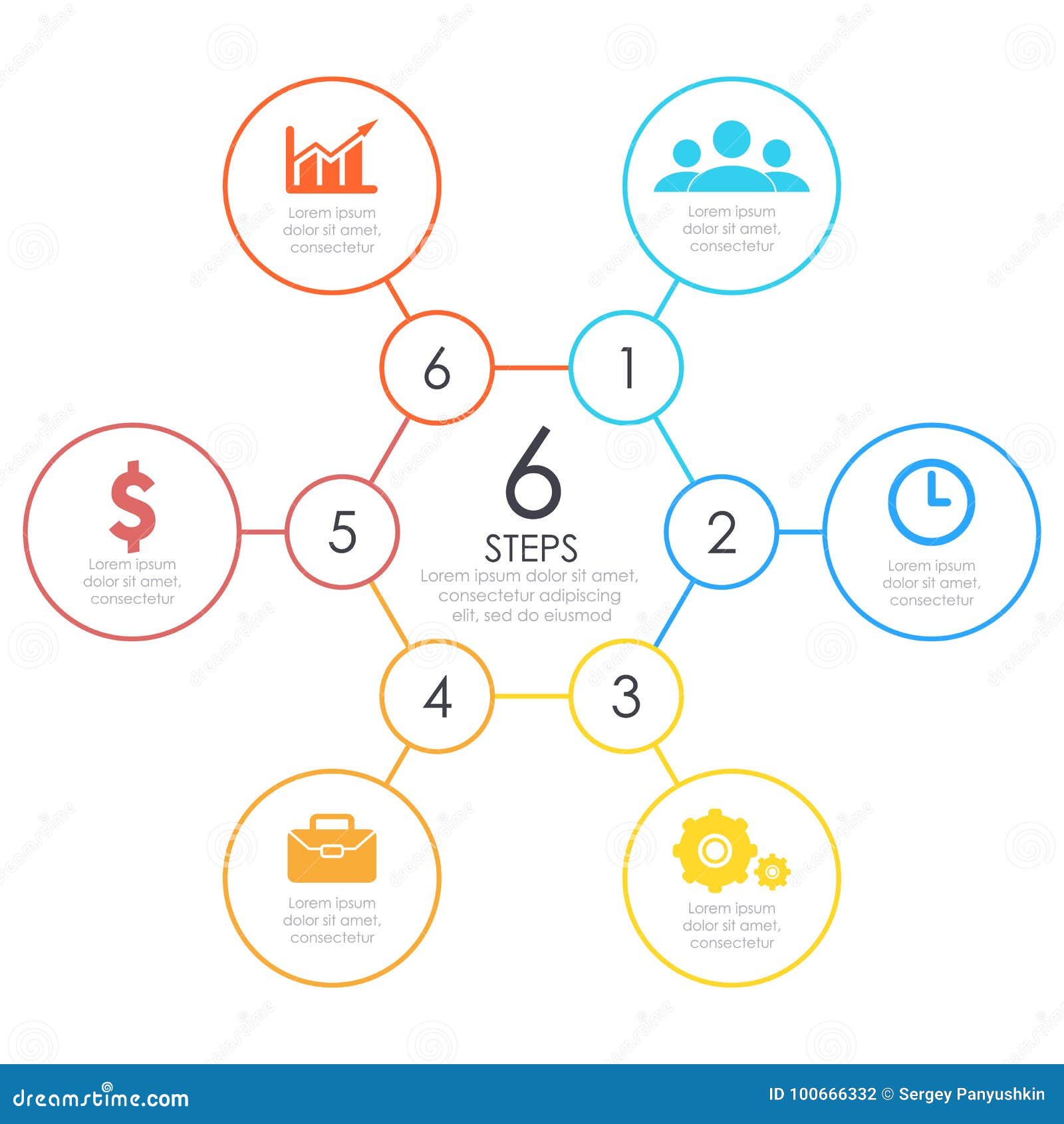 Infographics Outline Template With 3 Steps, Options Or Levels. Chart ...