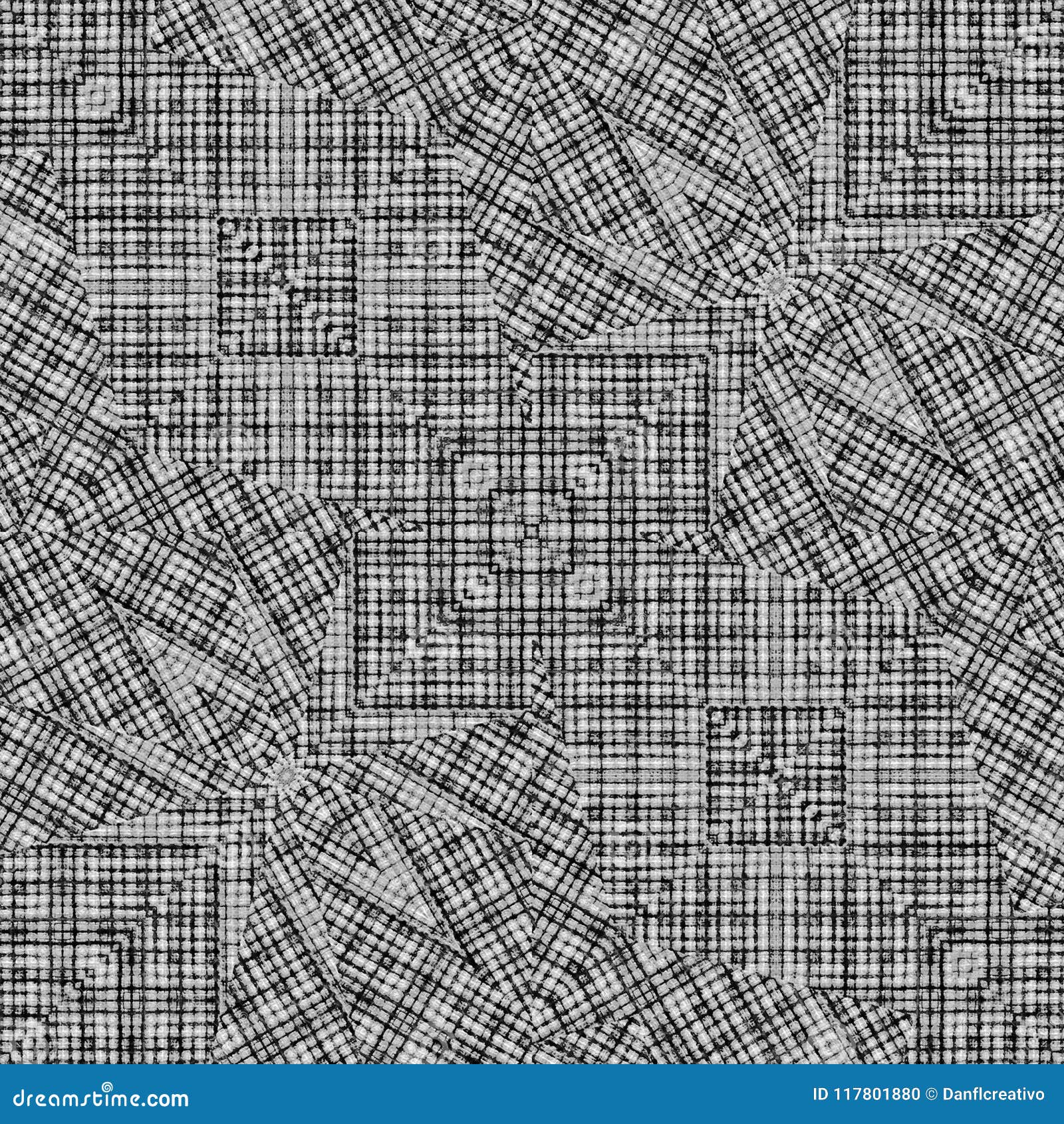 Linear Intricate Geometric Seamless Pattern Stock Photo - Image of ...