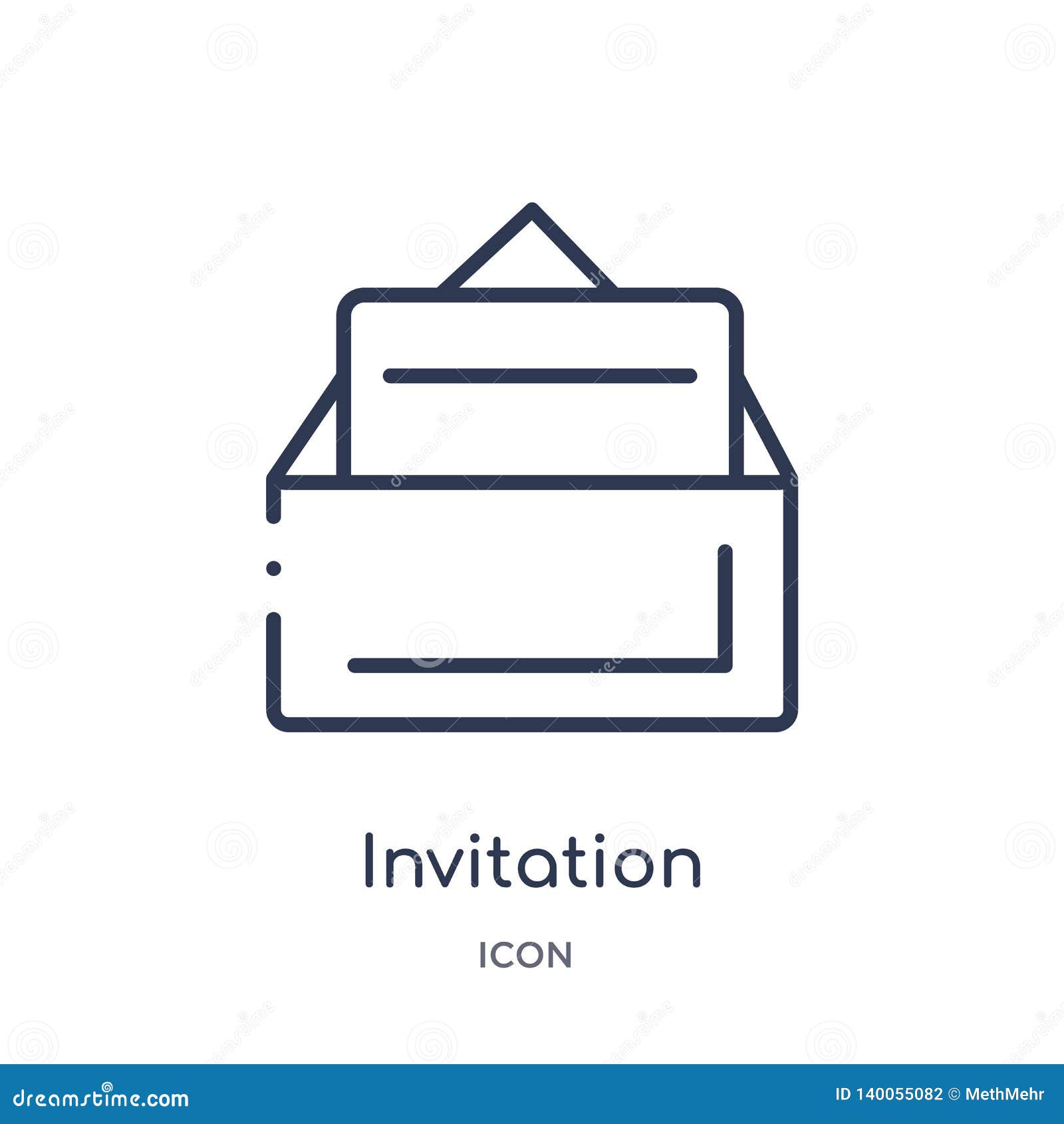 Linear Invitation Icon from Education Outline Collection. Thin Line ...