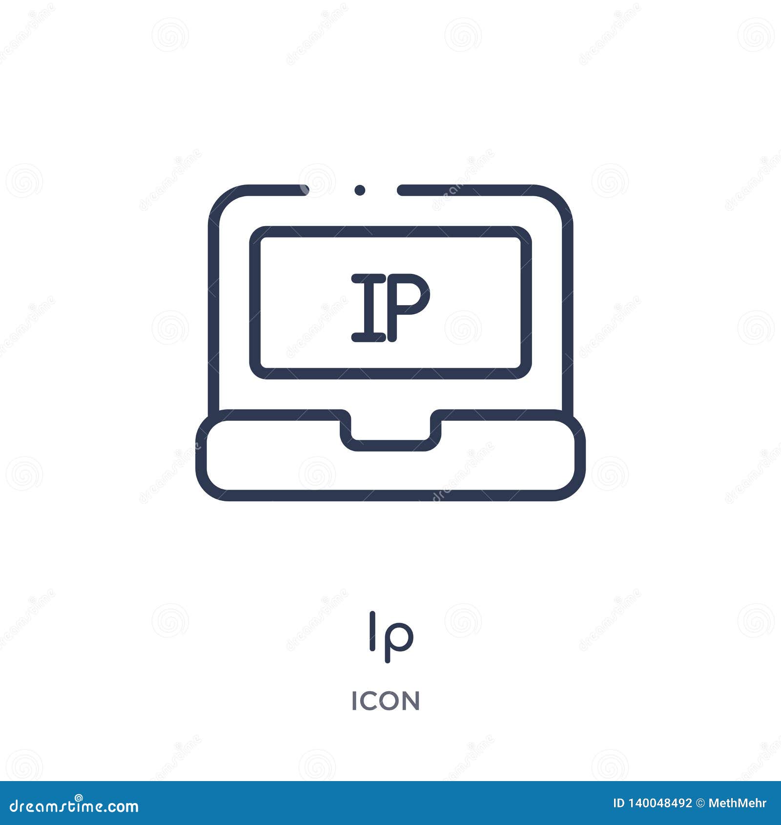Linear Ip Icon from Artifical Intelligence Outline Collection. Thin ...