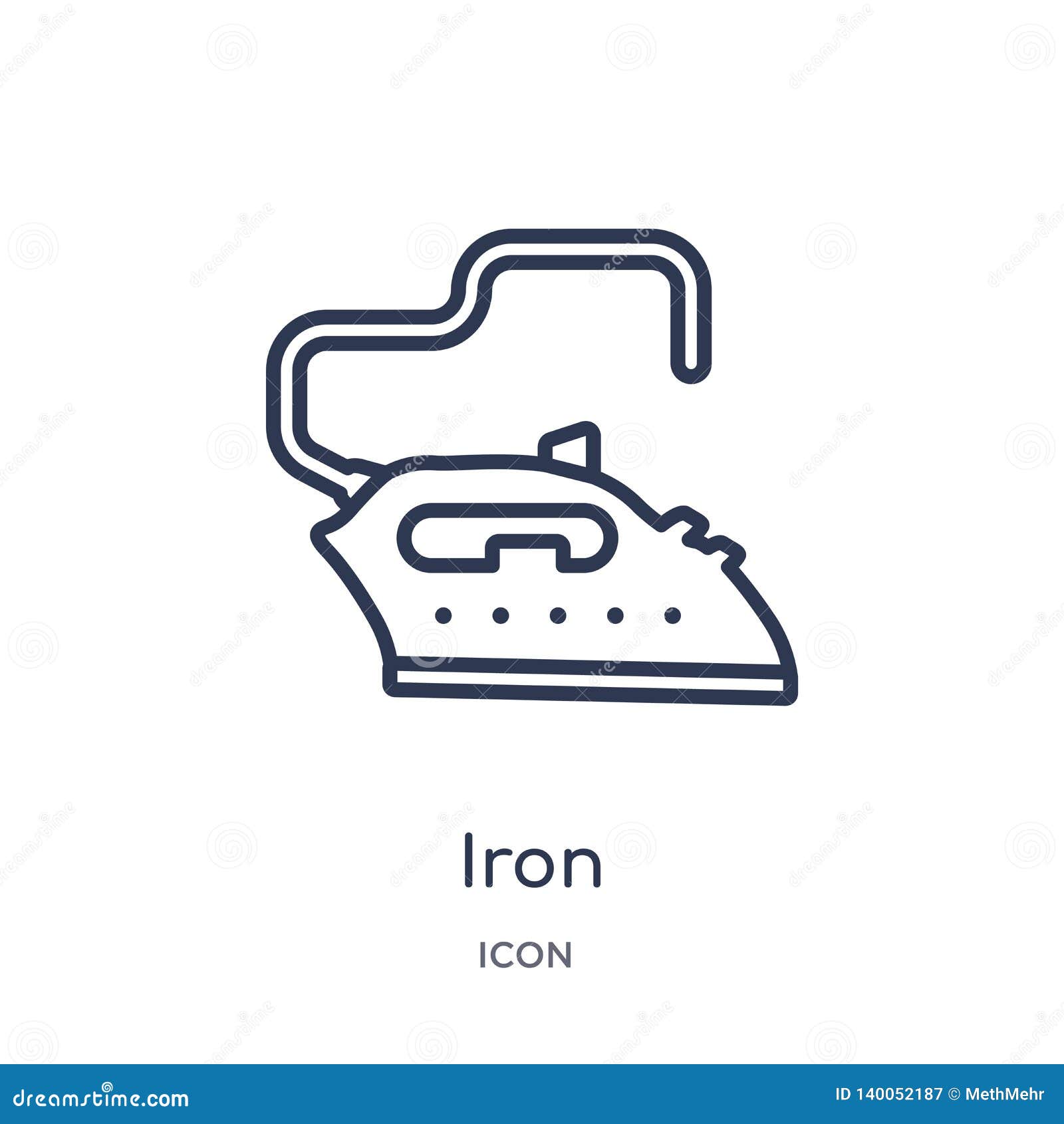 Linear Iron Cleanin Icon From Cleaning Outline Collection. Thin Line ...