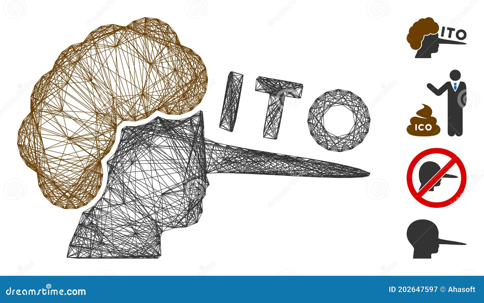 Linear Liar Icon Vector Collage | CartoonDealer.com #226351230