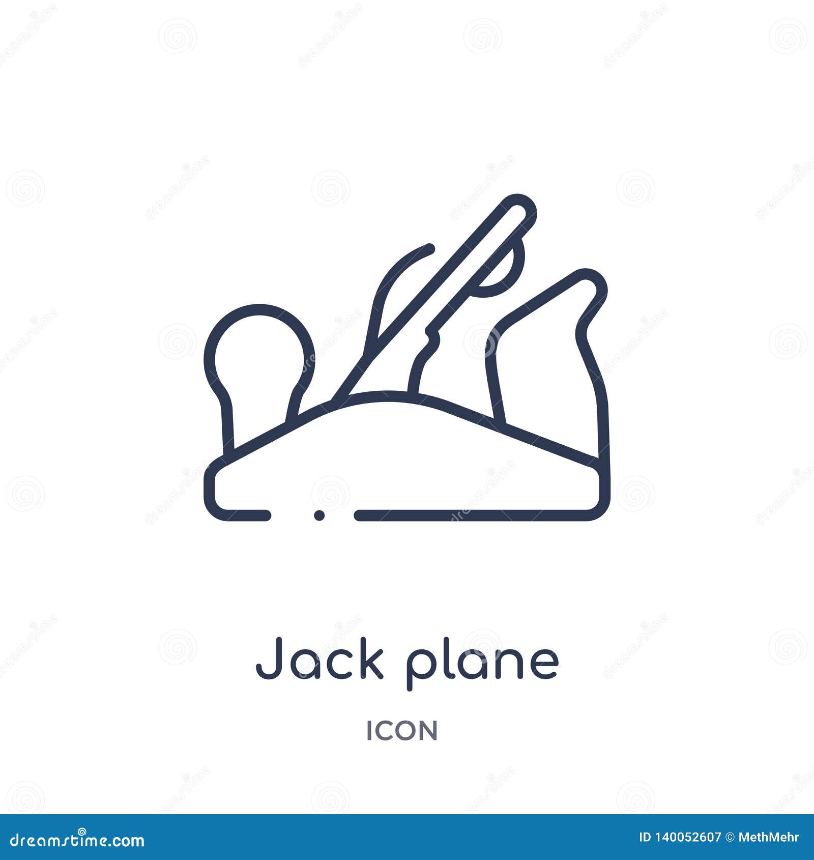 Linear Jack Plane Icon from Construction Tools Outline Collection. Thin ...