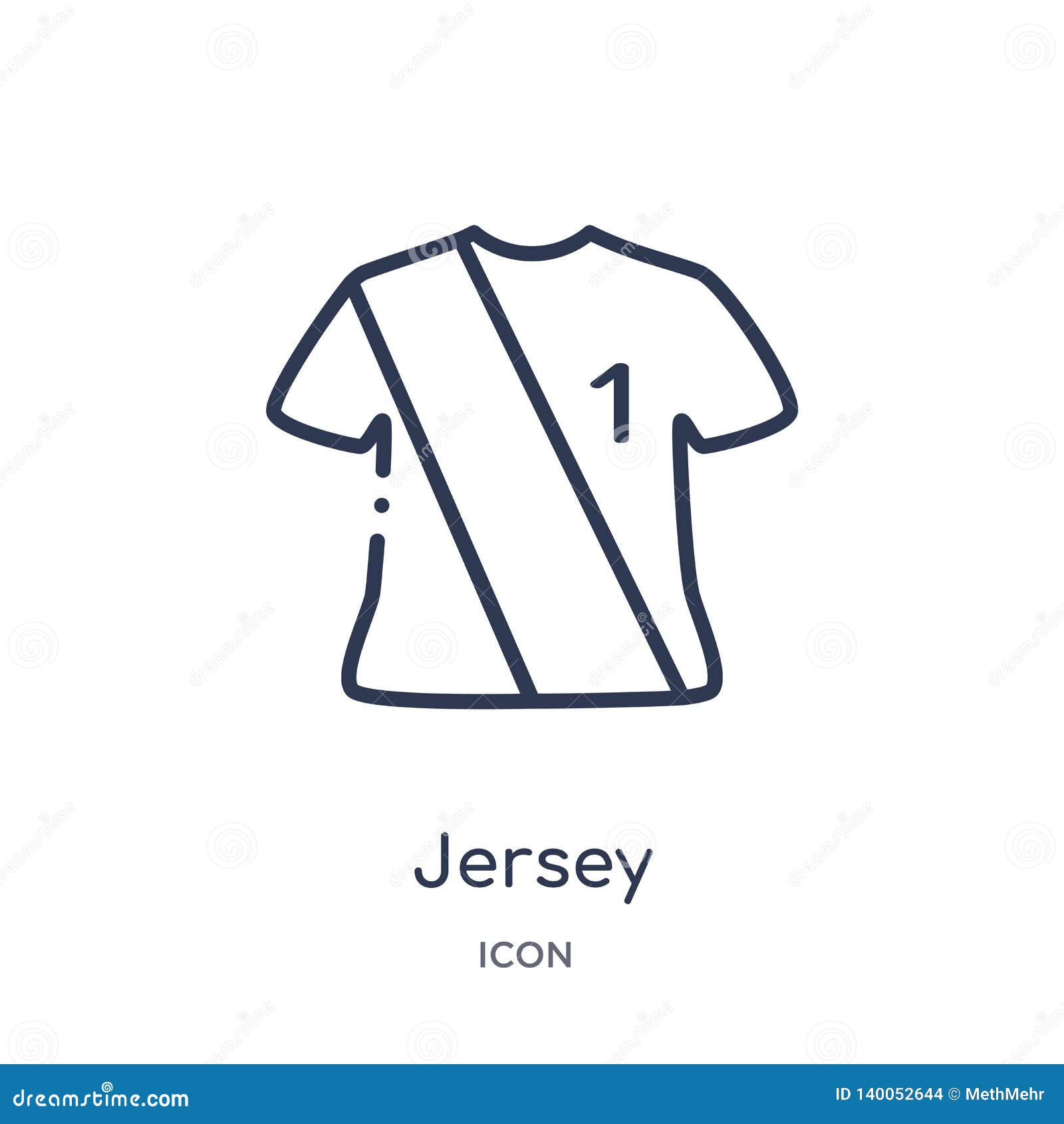 Linear Jersey Icon from Clothes Outline Collection. Thin Line Jersey ...
