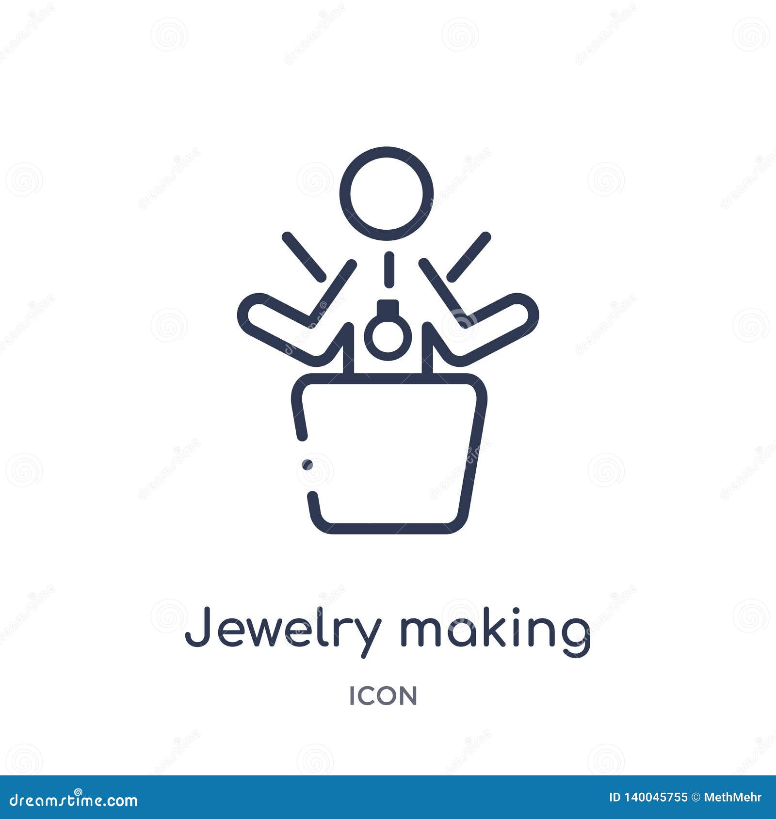 Linear Jewelry Making Icon from Activity and Hobbies Outline Collection ...