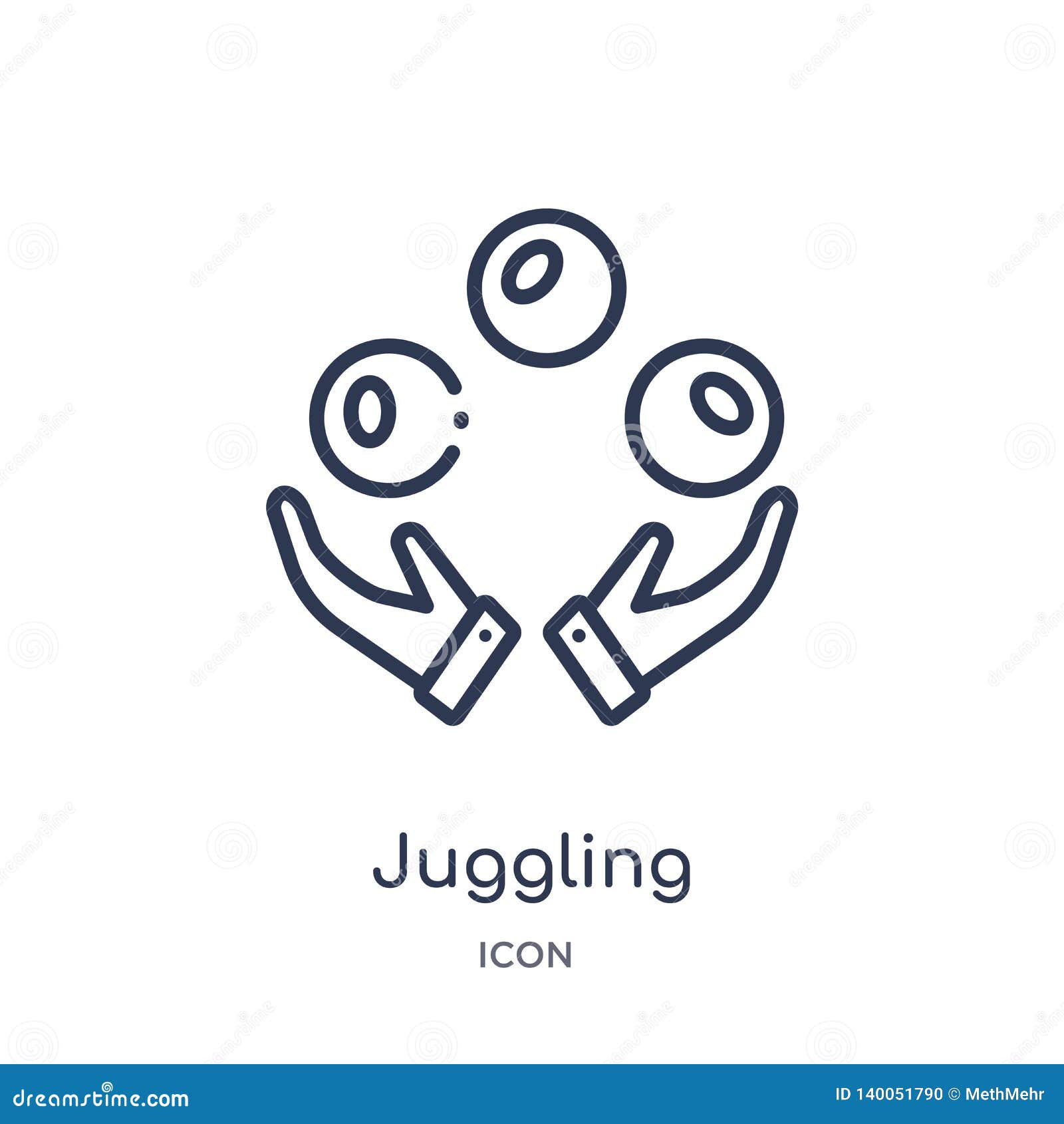 Juggling Icon Vector From Circus Collection. Thin Line Juggling Outline ...