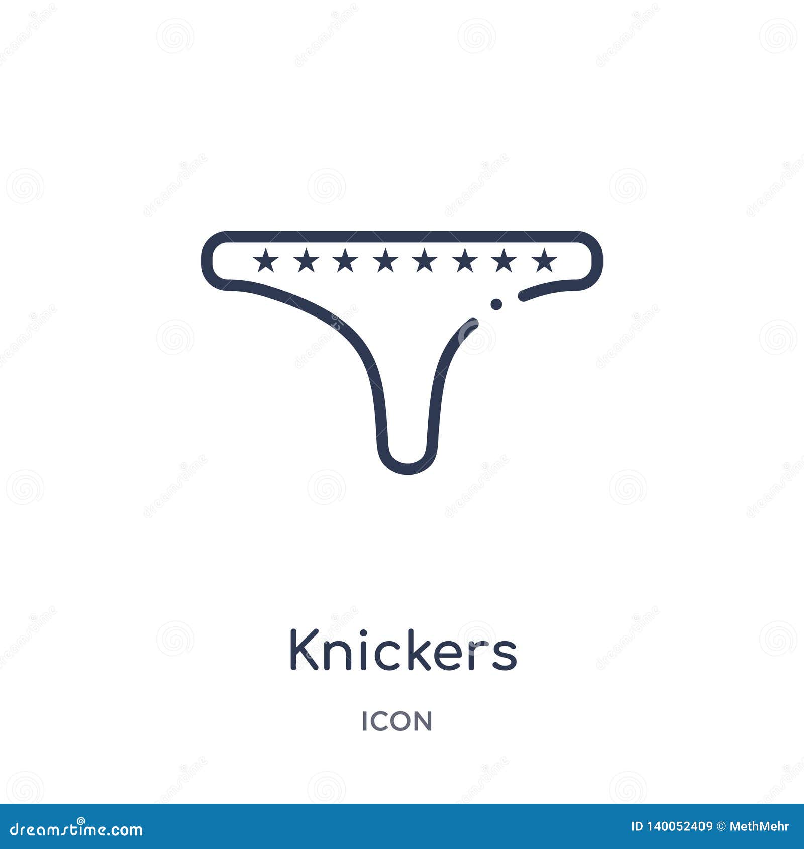 Linear Knickers Icon from Clothes Outline Collection. Thin Line ...