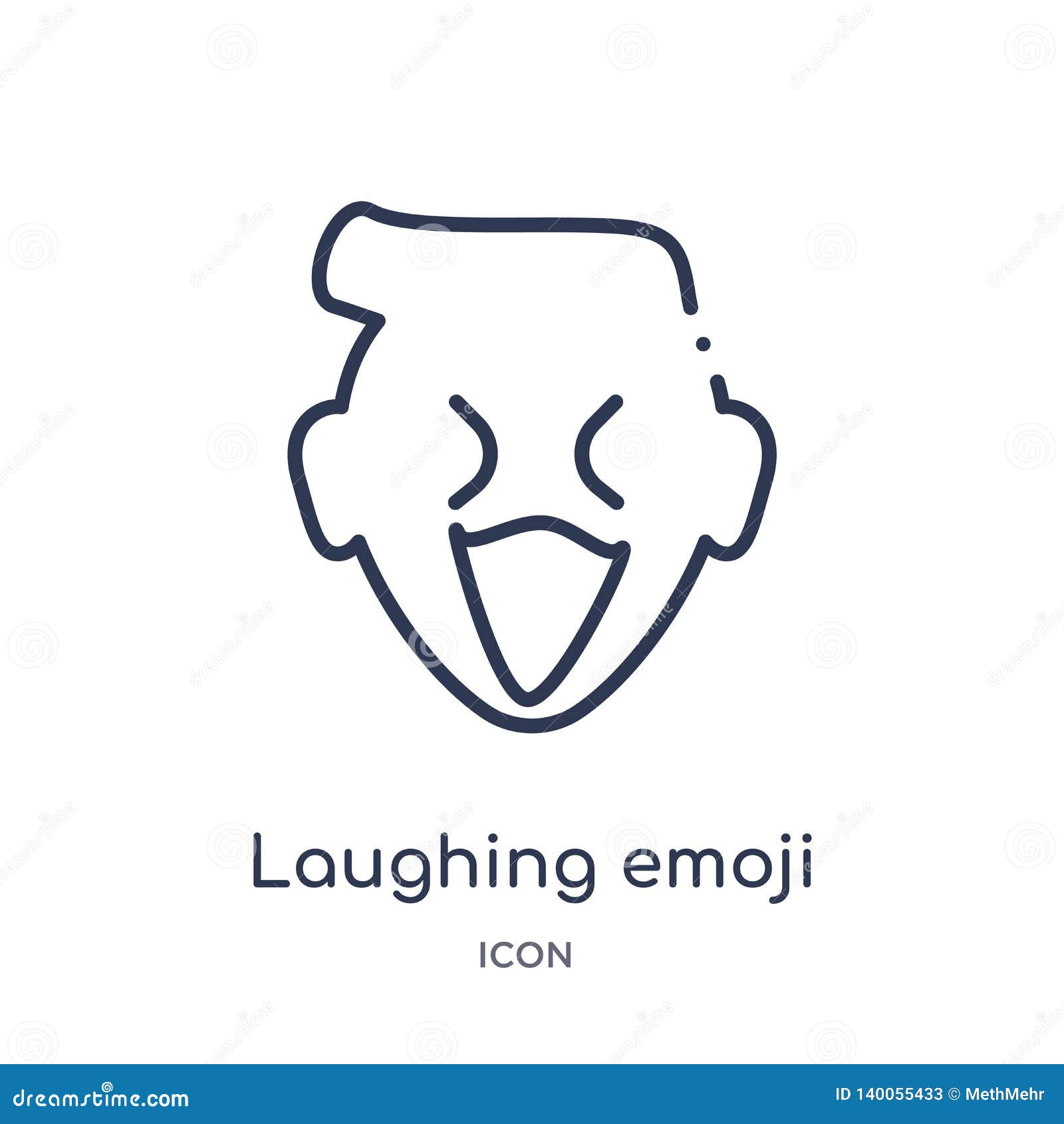 Linear Laughing Emoji Icon From Emoji Outline Collection Thin Line
